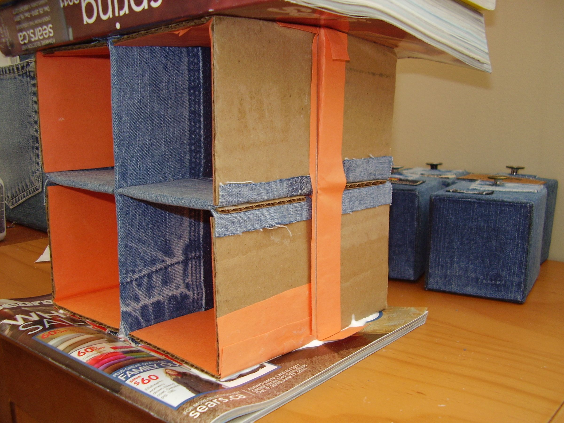 Cardboard + Denim Drawer : 11 Steps (with Pictures) - Instructables