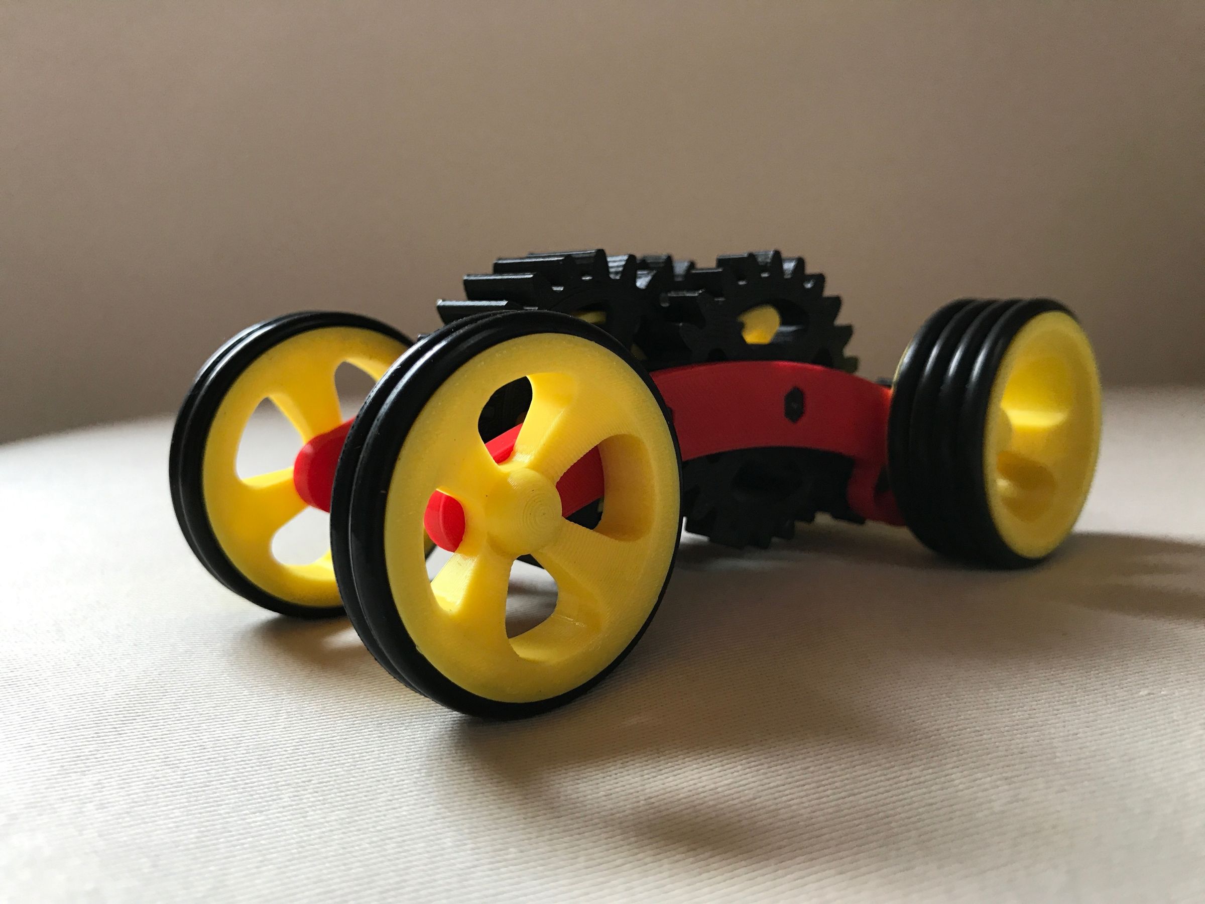 Tabletop Pull Back Tri-Mode Spring Motor Rolling Chassis : 6 Steps ...