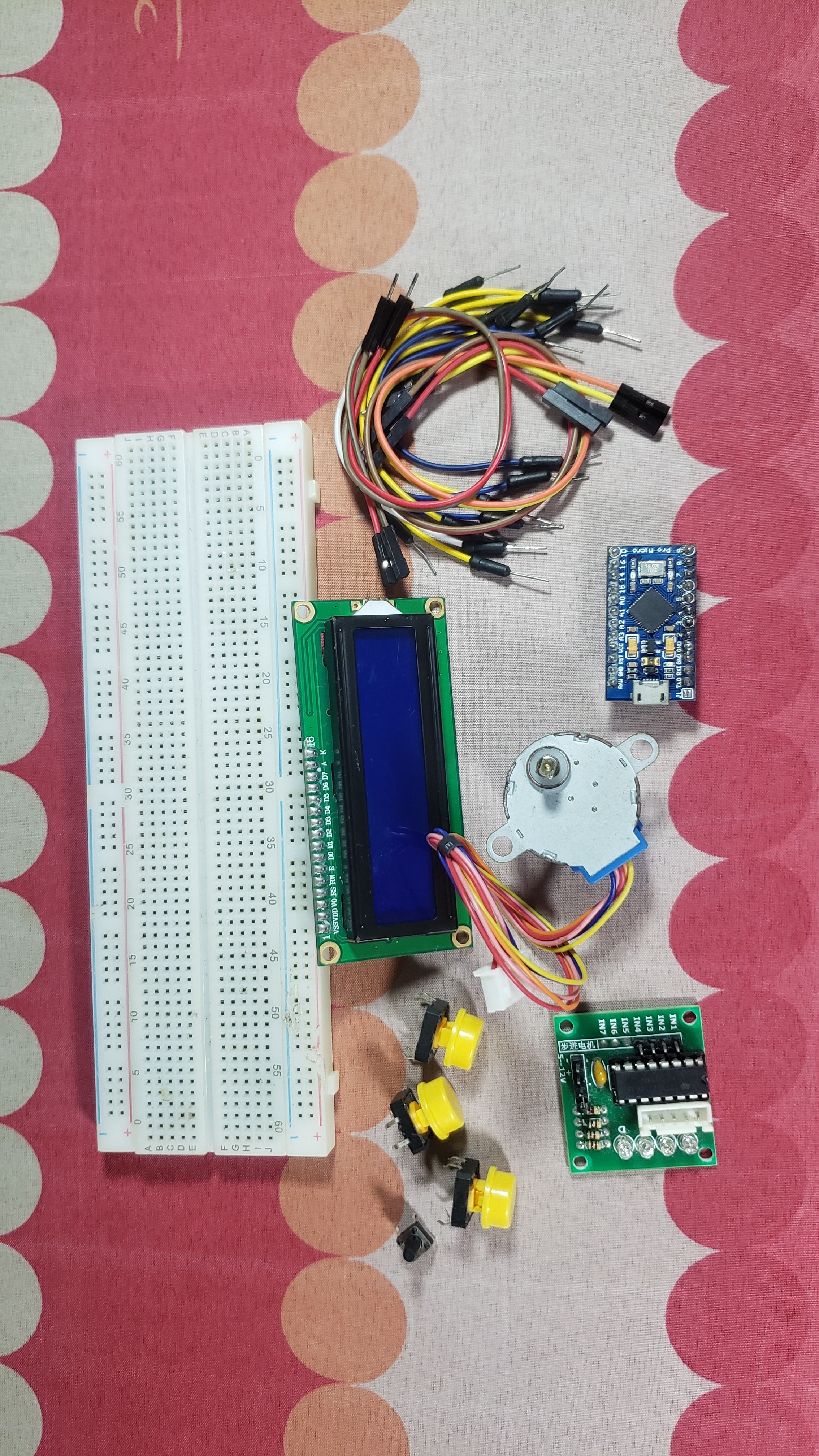 How to Use 28BYJ-48 Stepper Motor With 3 Push Buttons : 5 Steps ...