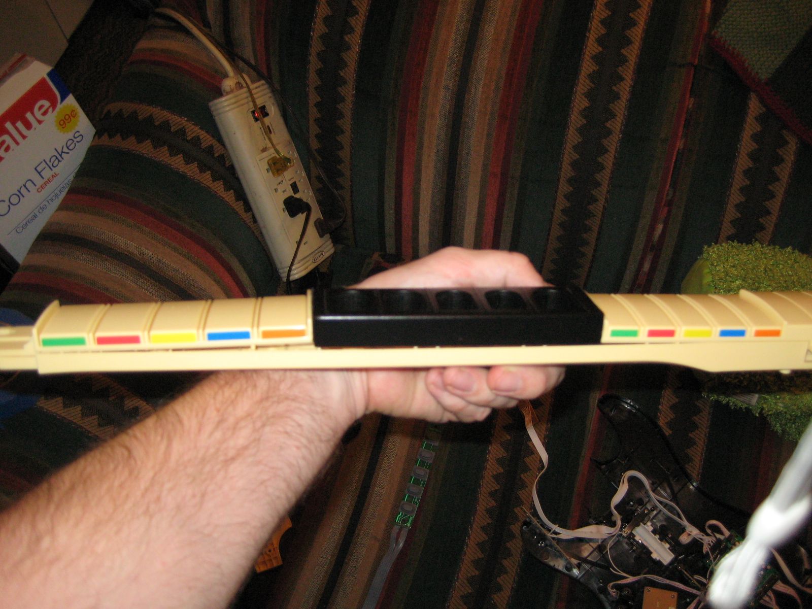 Rock Band Guitar Mod: Guitar Hero Buttons and Strum Bar : 17 Steps ...