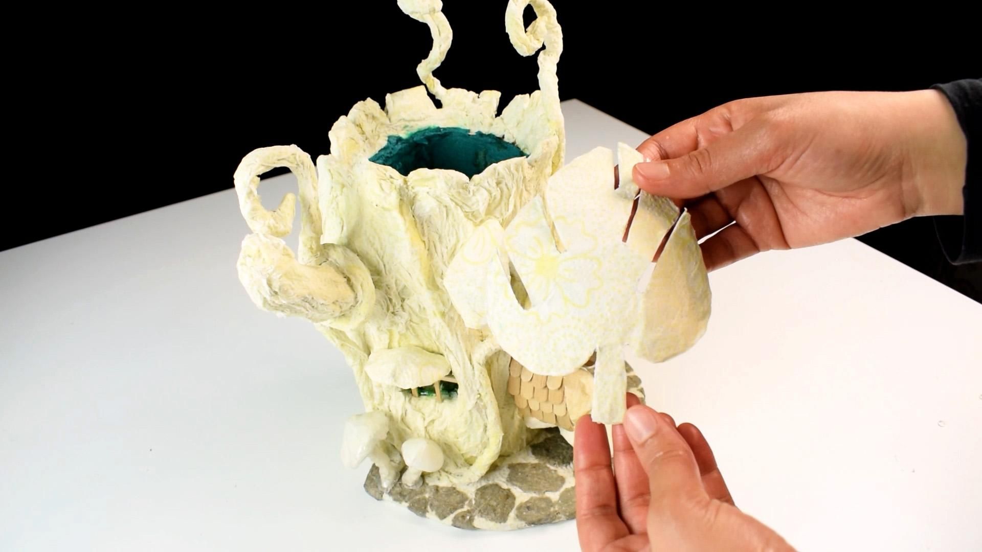 Paper Mache Fairy Garden Tree House : 15 Steps (with Pictures ...