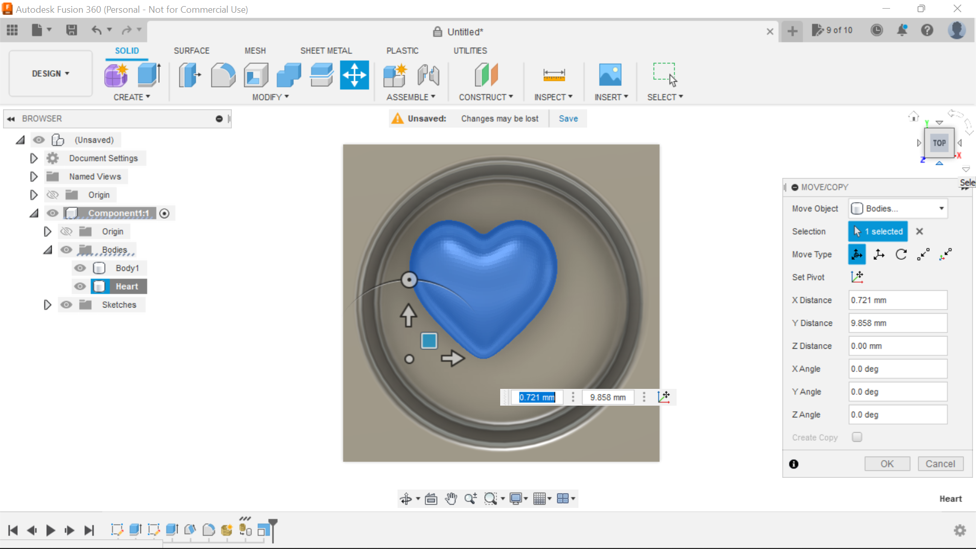 2 Hearts in Oak Flooring Off-Cut With Fusion 360 : 7 Steps (with ...