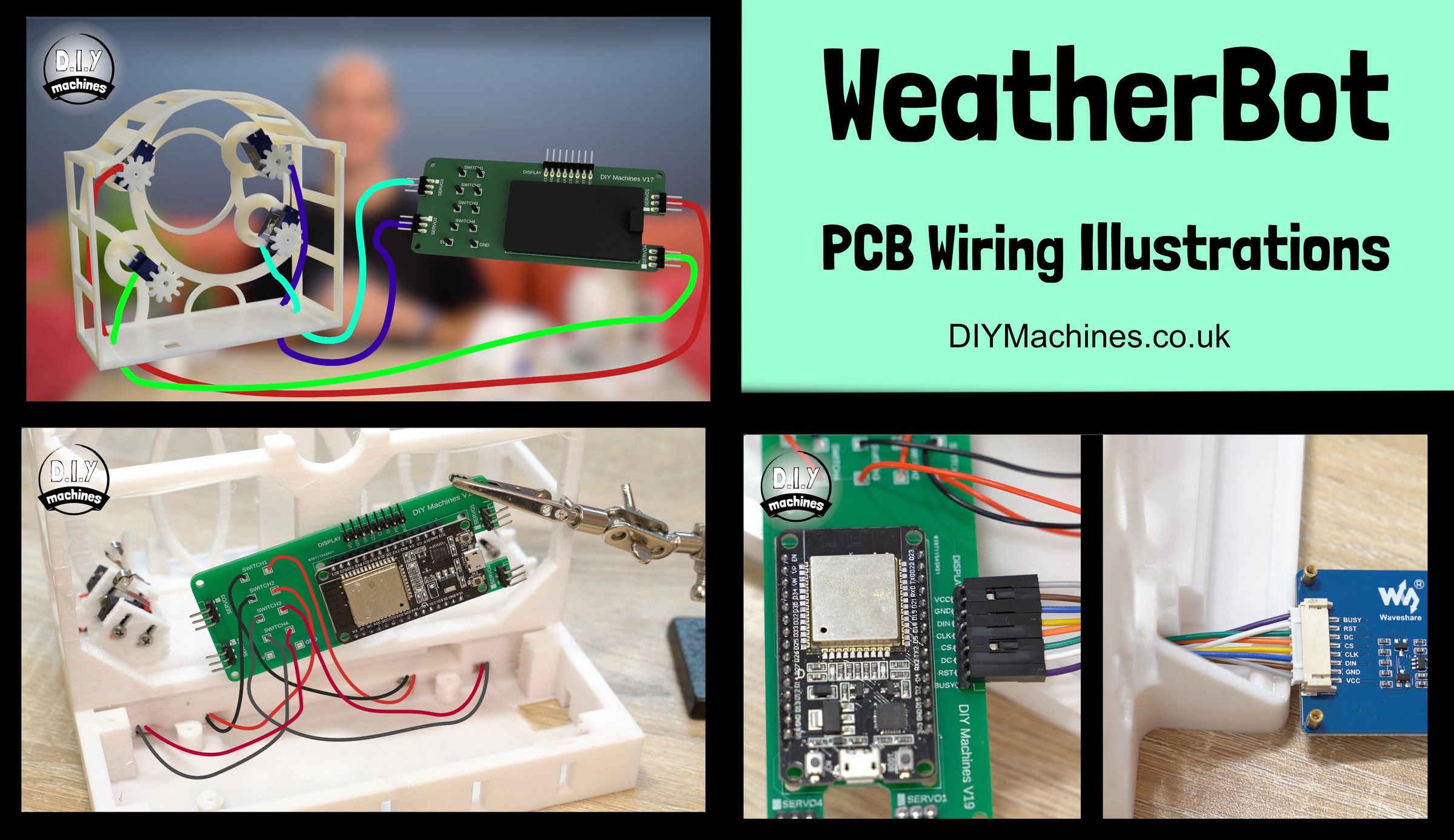 WeatherBot - a Motorised Weather Machine | 3D Printable, ESP32 & OpenWeatherMap : 22 Steps (with ...
