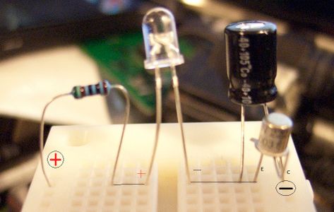 Build a Super-simple Blinking Led / Oscillator on Your Protoboard in ...