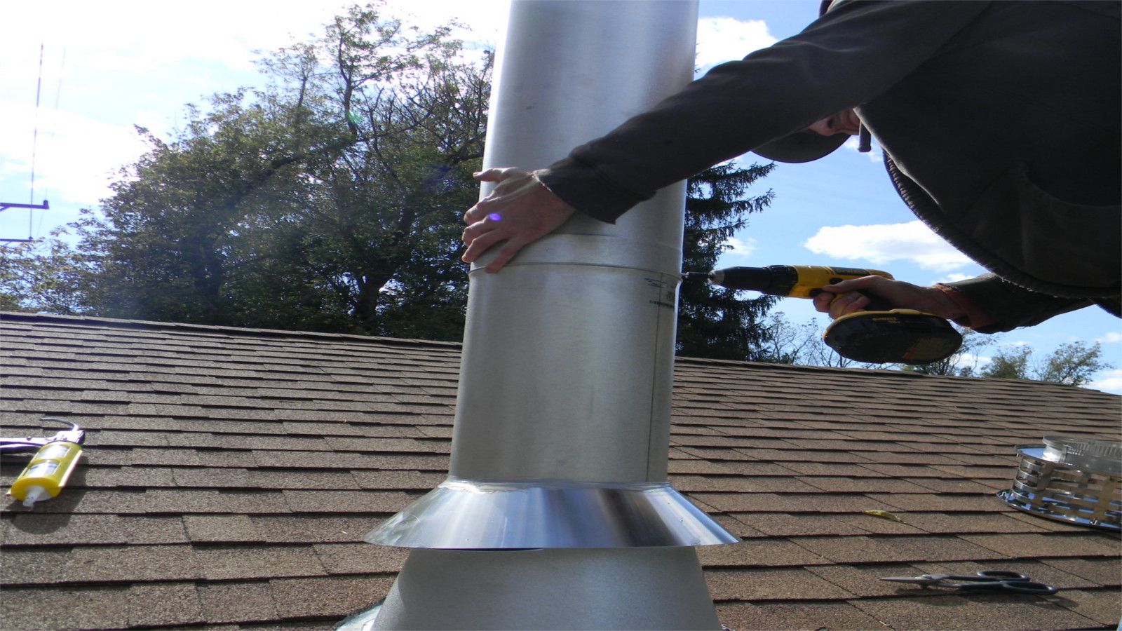 Chimney Pipe Installation for Wood Stove Through a Flat Ceiling : 8 ...