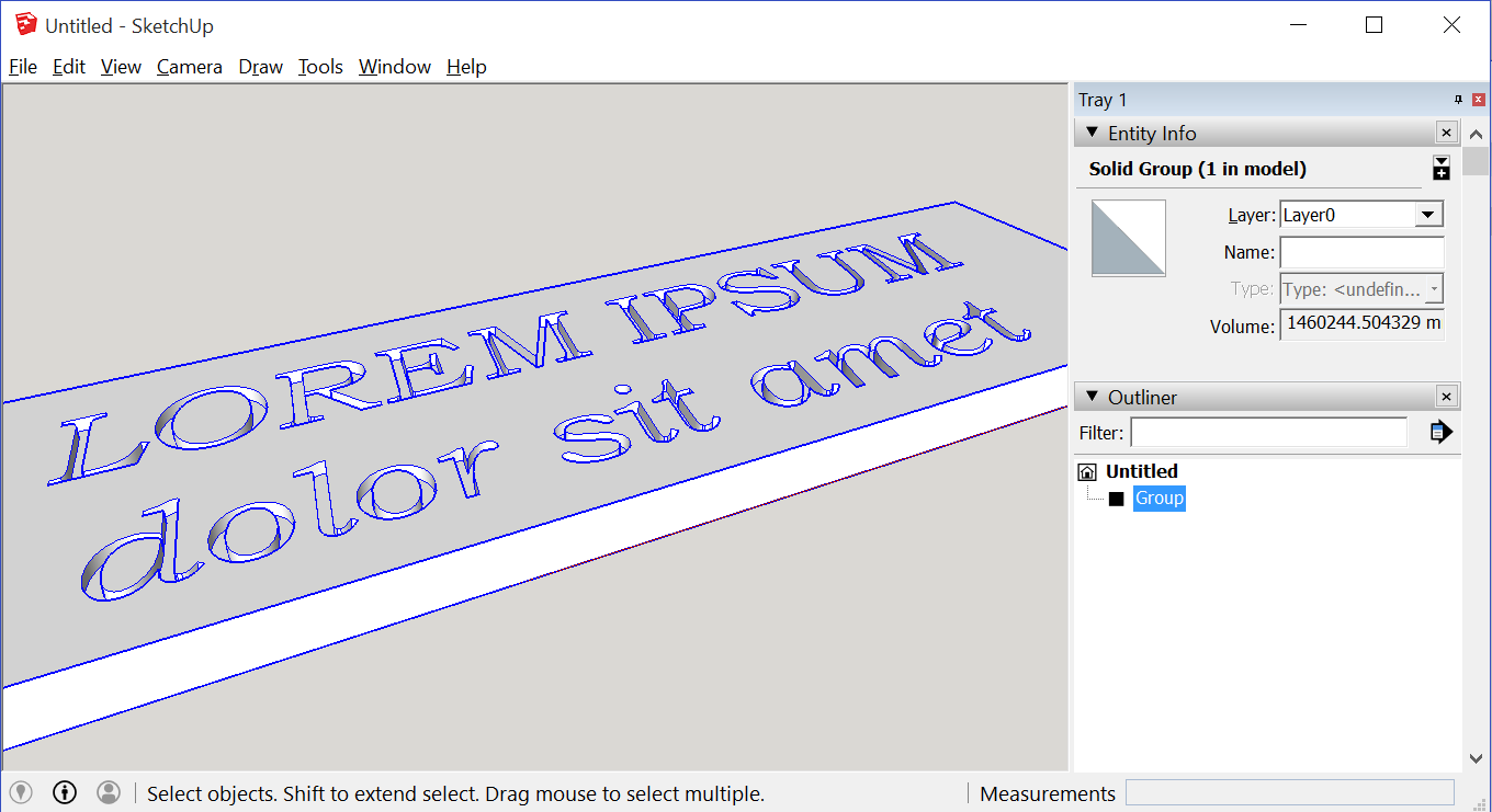 Engrave 3D Text With Sketchup : 4 Steps (with Pictures) - Instructables