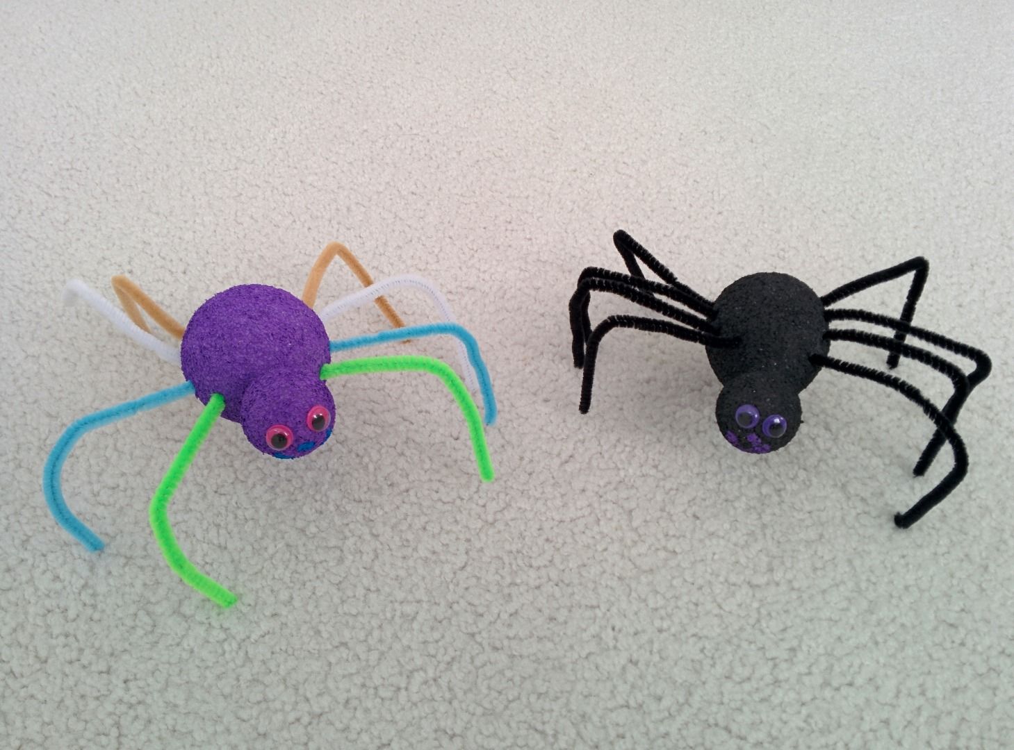 Super Easy Foam Spiders : 4 Steps - Instructables