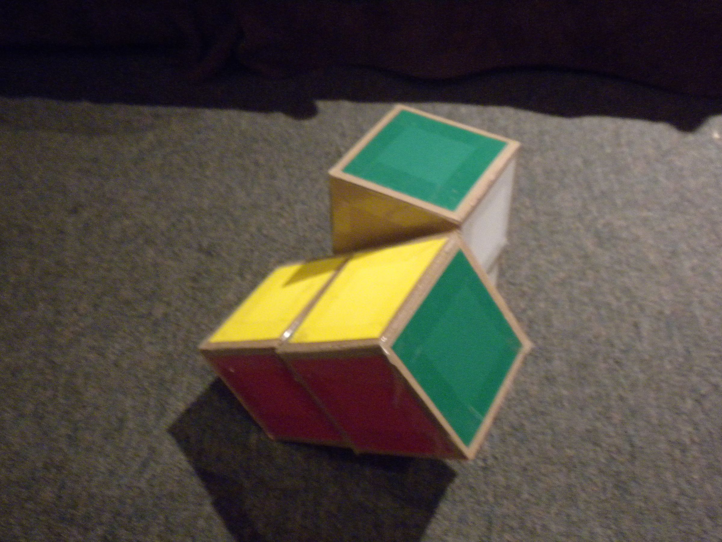 Build a Fully Functional 1x2x2 Rubik's Cube Out of Cardboard : 11 Steps ...