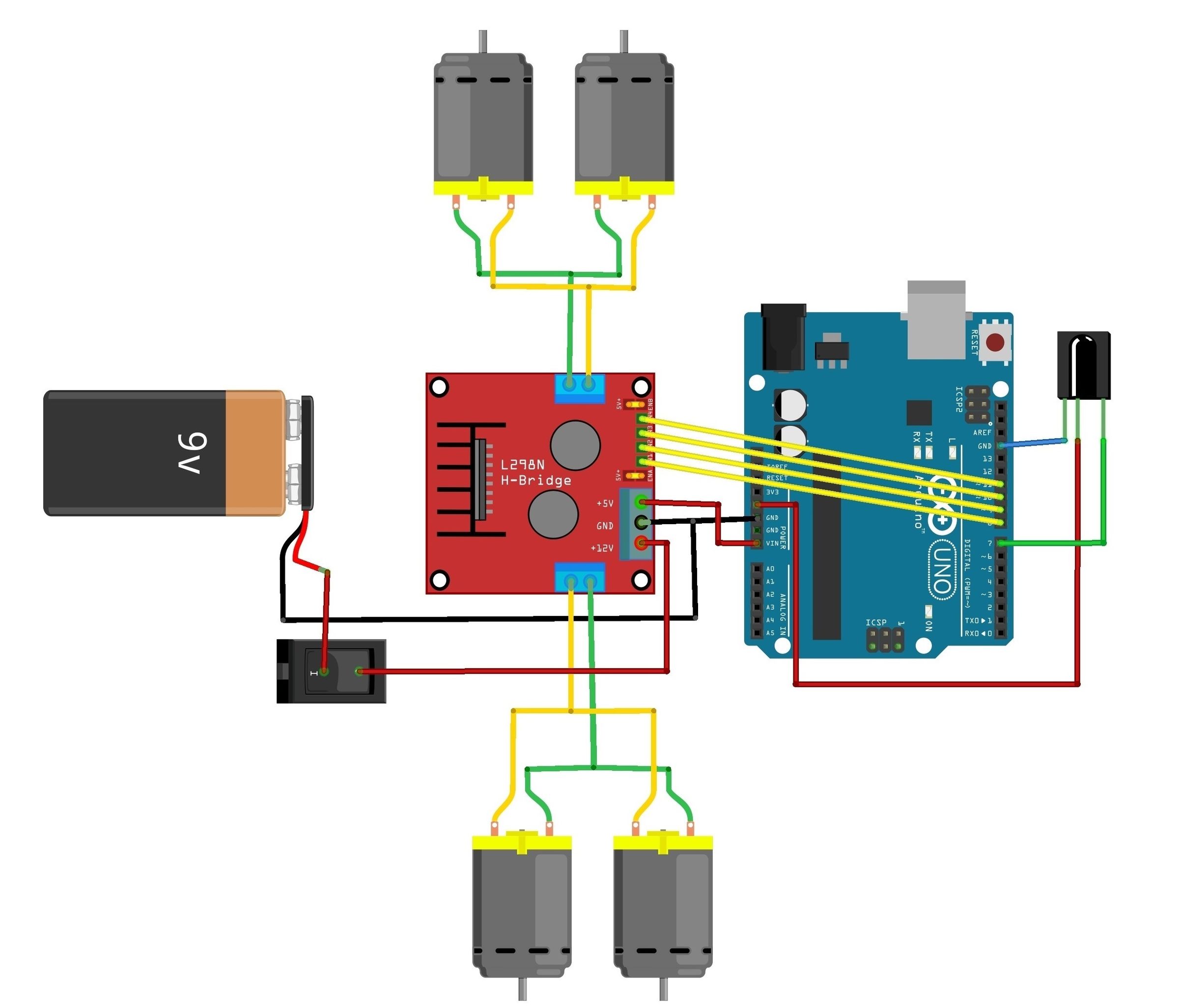 Simple CAR Arduino IR Controlled : 5 Steps - Instructables