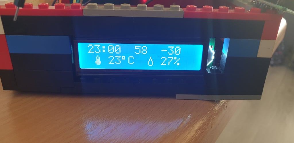 Clock With Thermometer Using Arduino I2c 16x2 Lcd Ds1307 Rtc And Dht11 Sensor Instructables