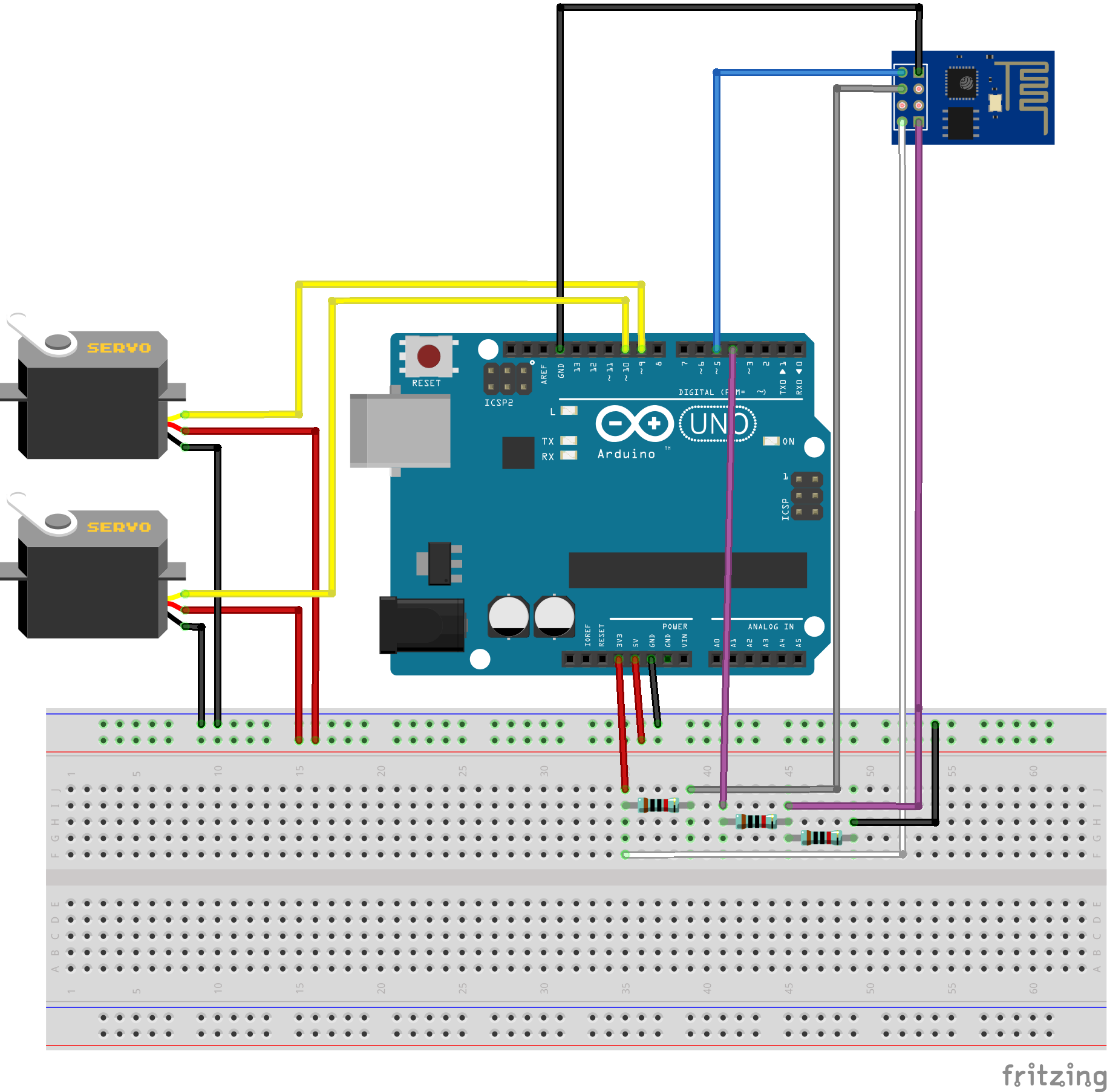 Wi-Servo: Wi-fi Browser Controlled Servomotors (with Arduino + ESP8266 ...