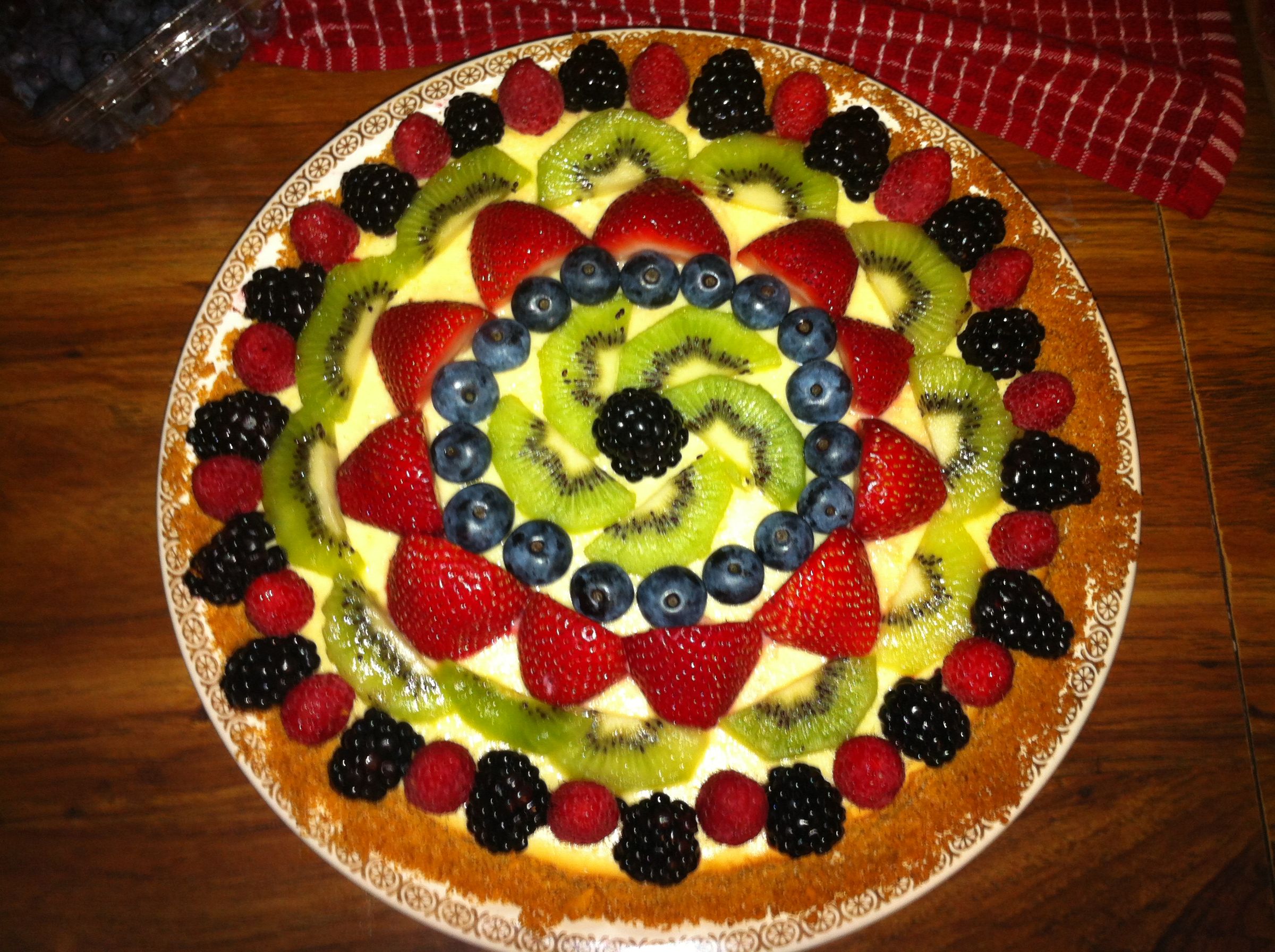 Cheese Cake With Glazed Fruit Topping : 5 Steps (with Pictures ...