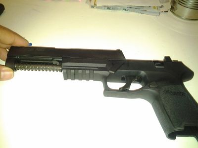 How to Field Strip a Sig Sauer P250 Modular Handgun : 5 Steps ...