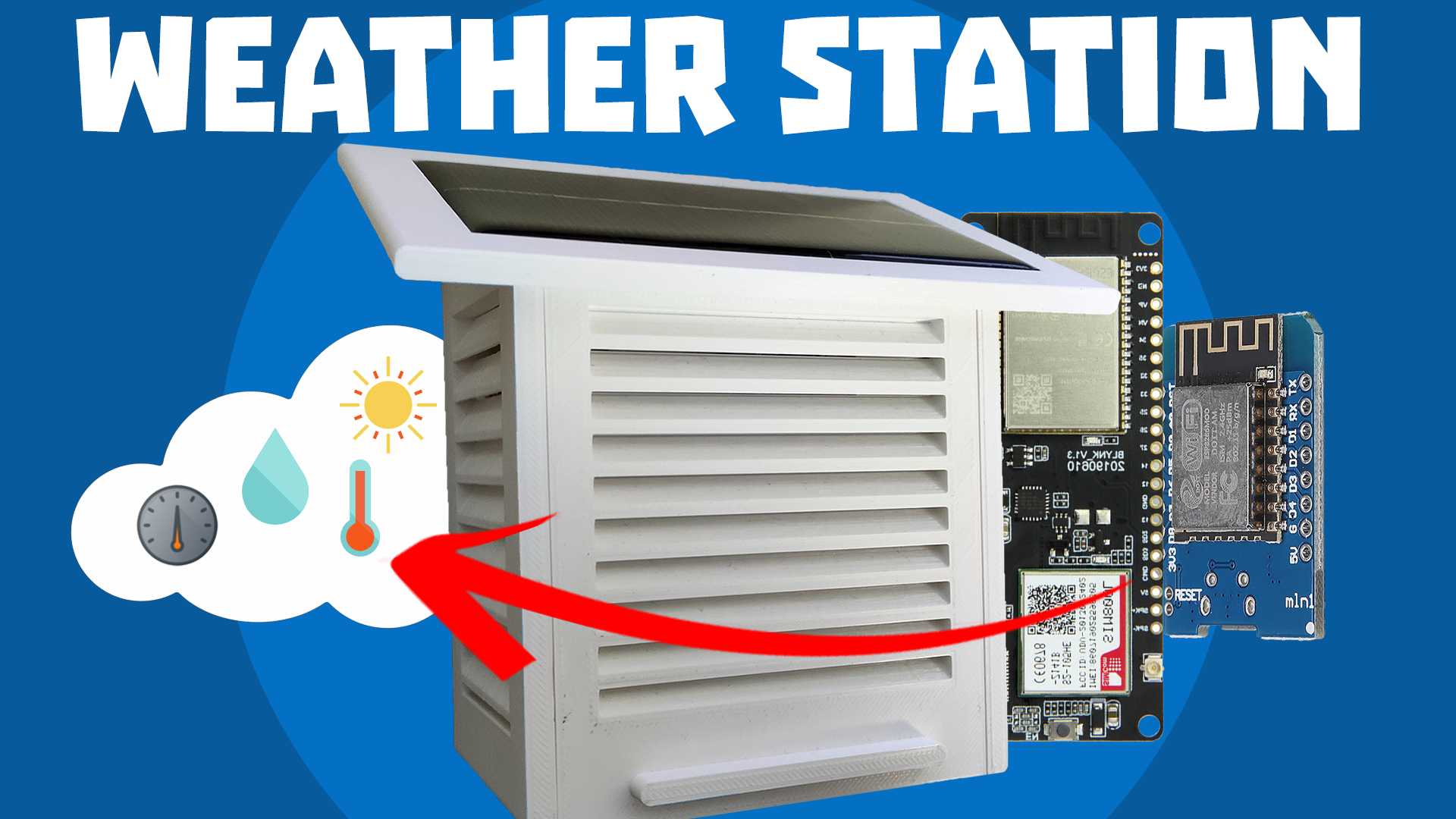 Solar Weather Station With ESP32, SIM800L, ESP8266, Sending Data to a ...