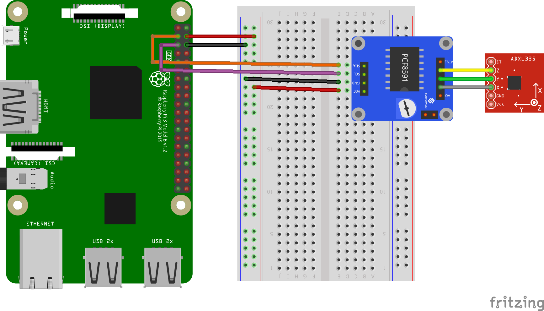 Interface ADXL335 Sensor on Raspberry Pi 4B in 4 Steps : 4 Steps ...