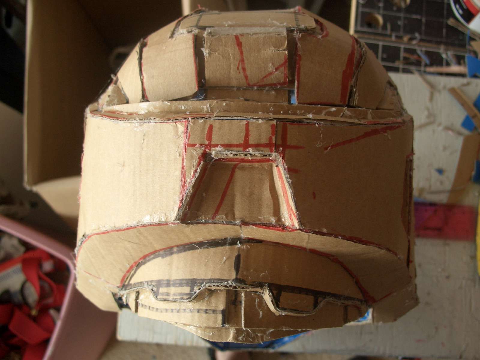 Cardboard/Fiberglass Halo 3 Inspired Master Chief Costume : 15 Steps ...