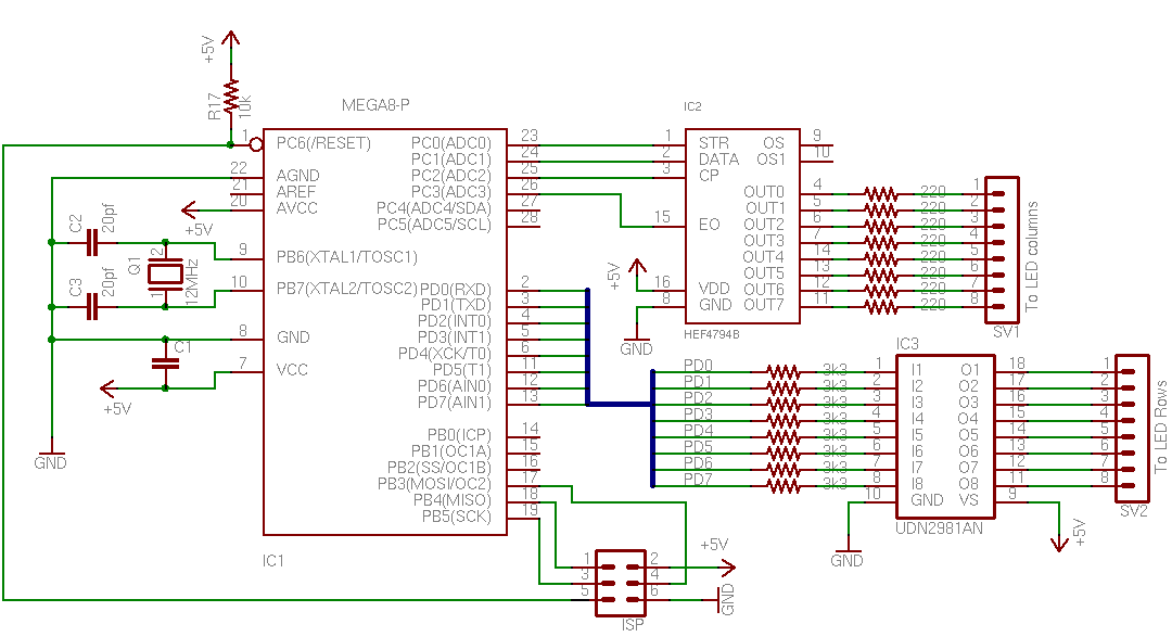 LED Matrix Using Shift Registers : 7 Steps (with Pictures) - Instructables