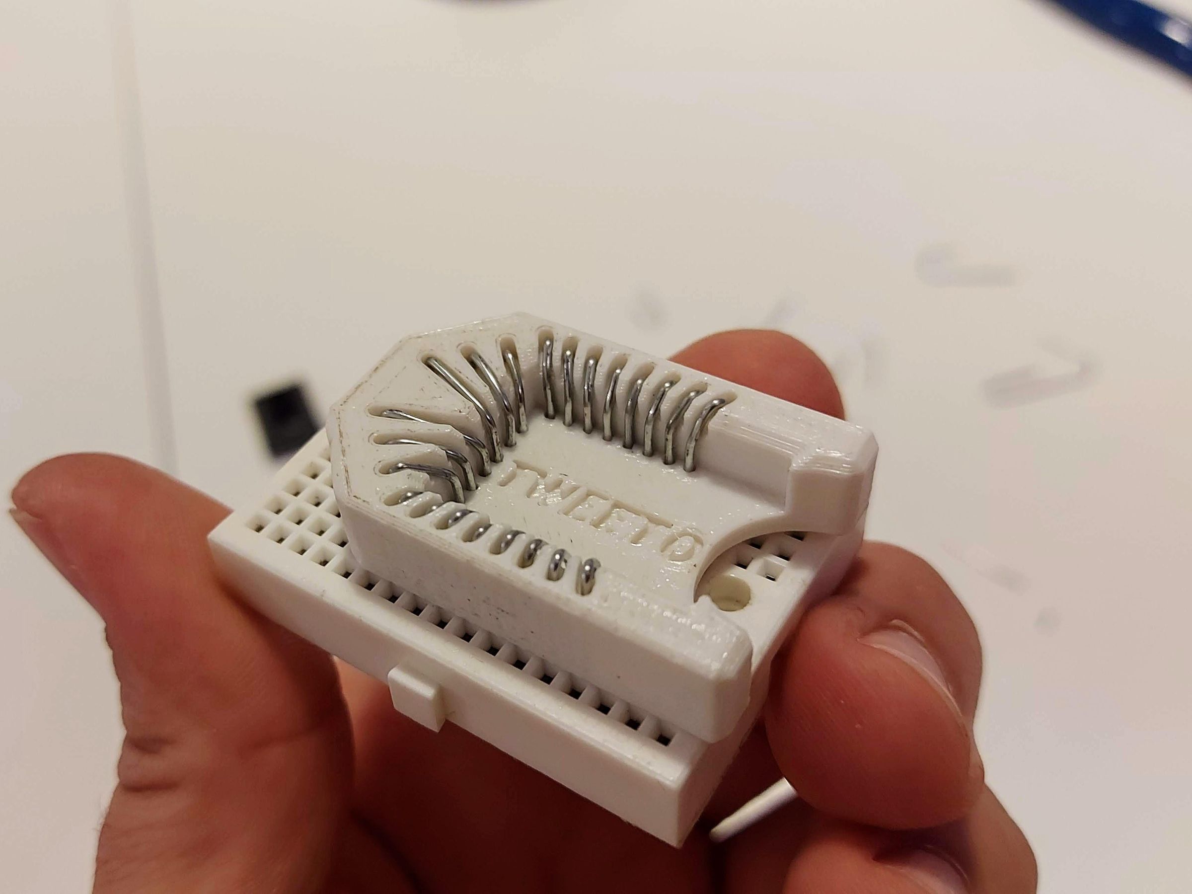 DIY ESP8266 ESP-12 Socket - Snap Fit, Breadboard Friendly, No Soldering ...