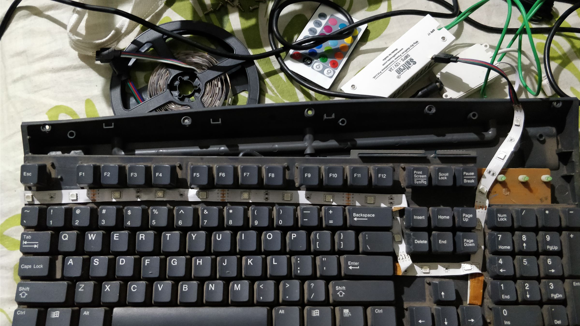 Convert Any Keyboard to RGB Backlit Keyboard : 6 Steps - Instructables