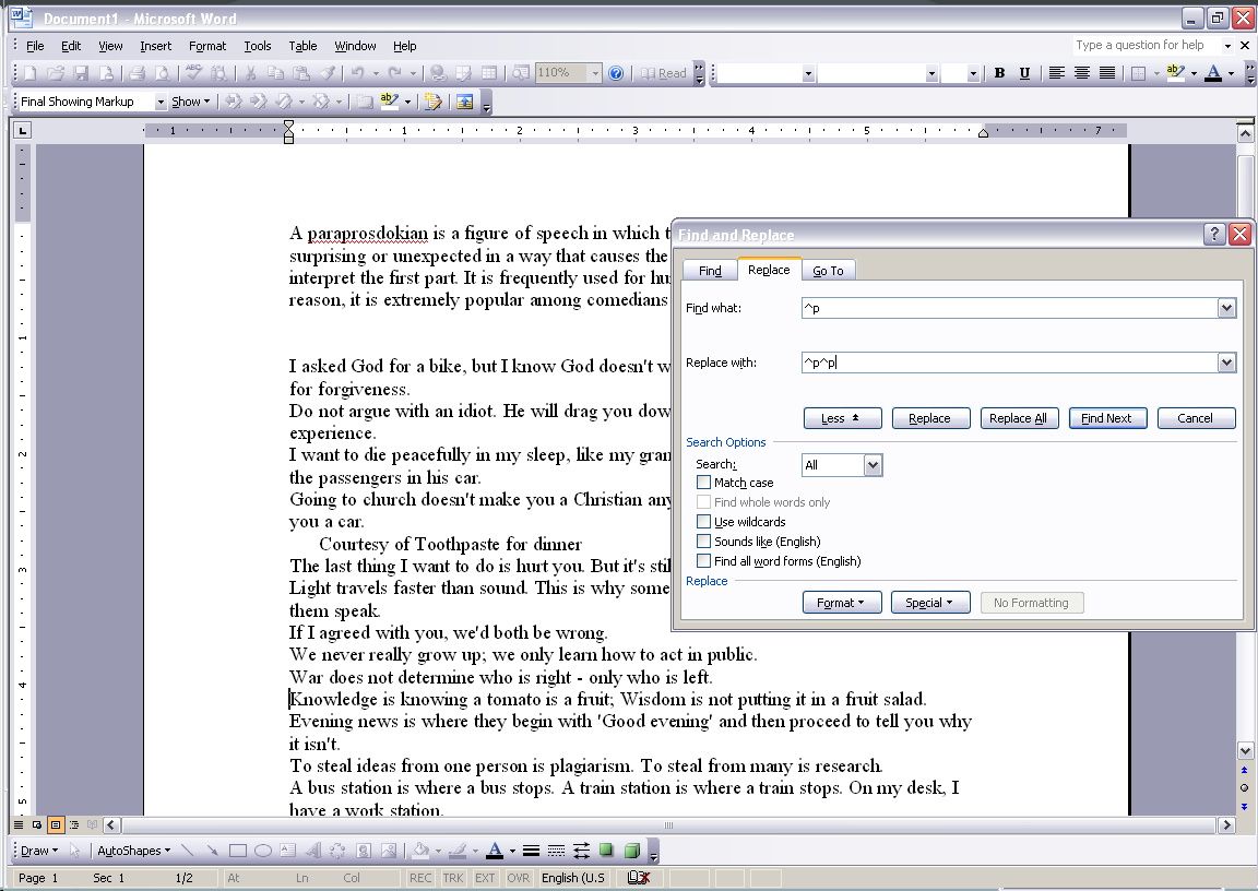 Quick Formatting With Notepad and Word : 8 Steps - Instructables