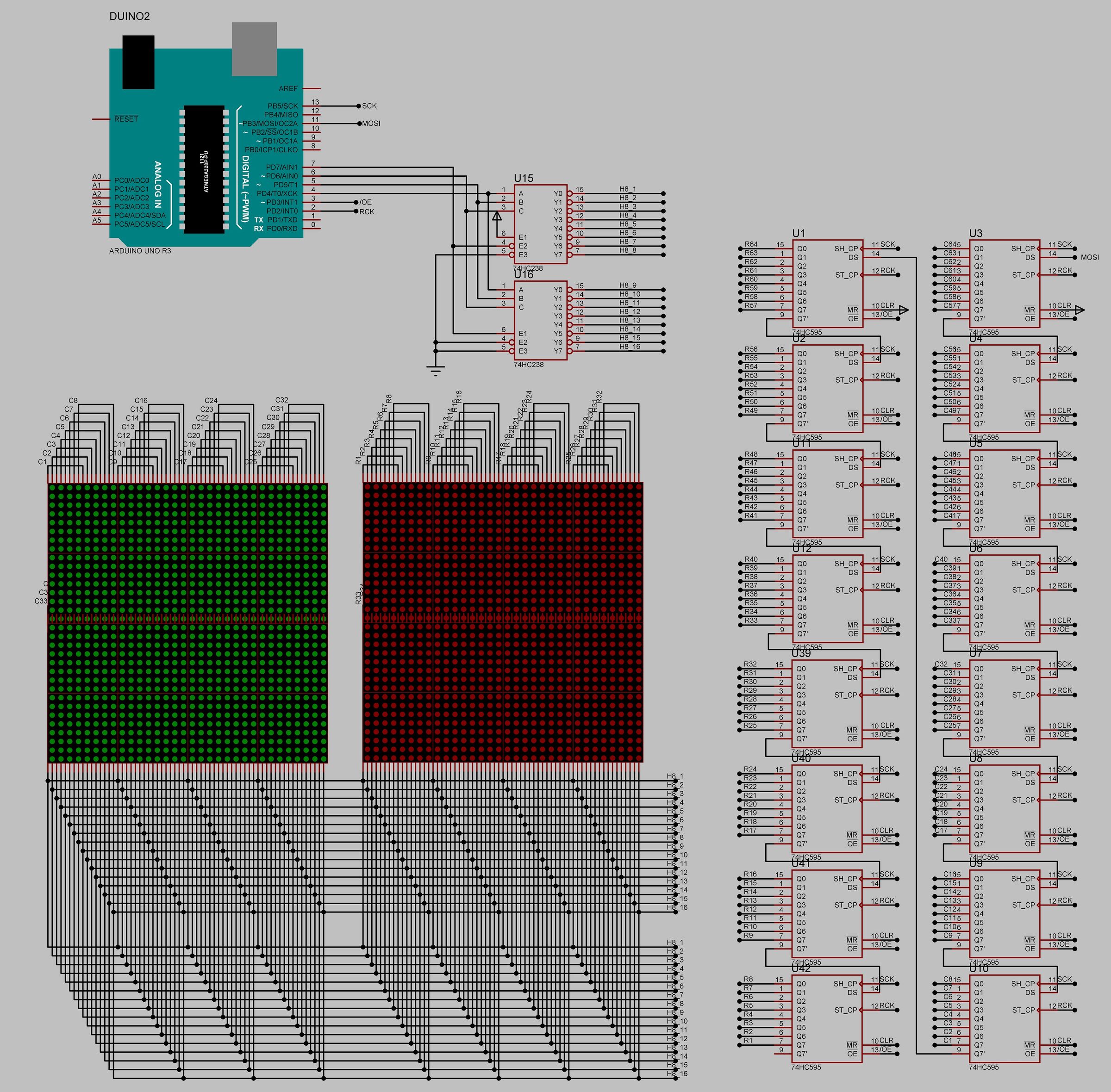 BI-COLORS MATRIX 32x32 SHOWING 256 COLORS WITH GIF PICTURES : 19 Steps ...