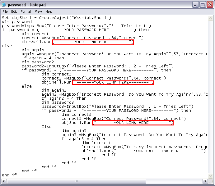 Vbs Password Lock : 4 Steps - Instructables