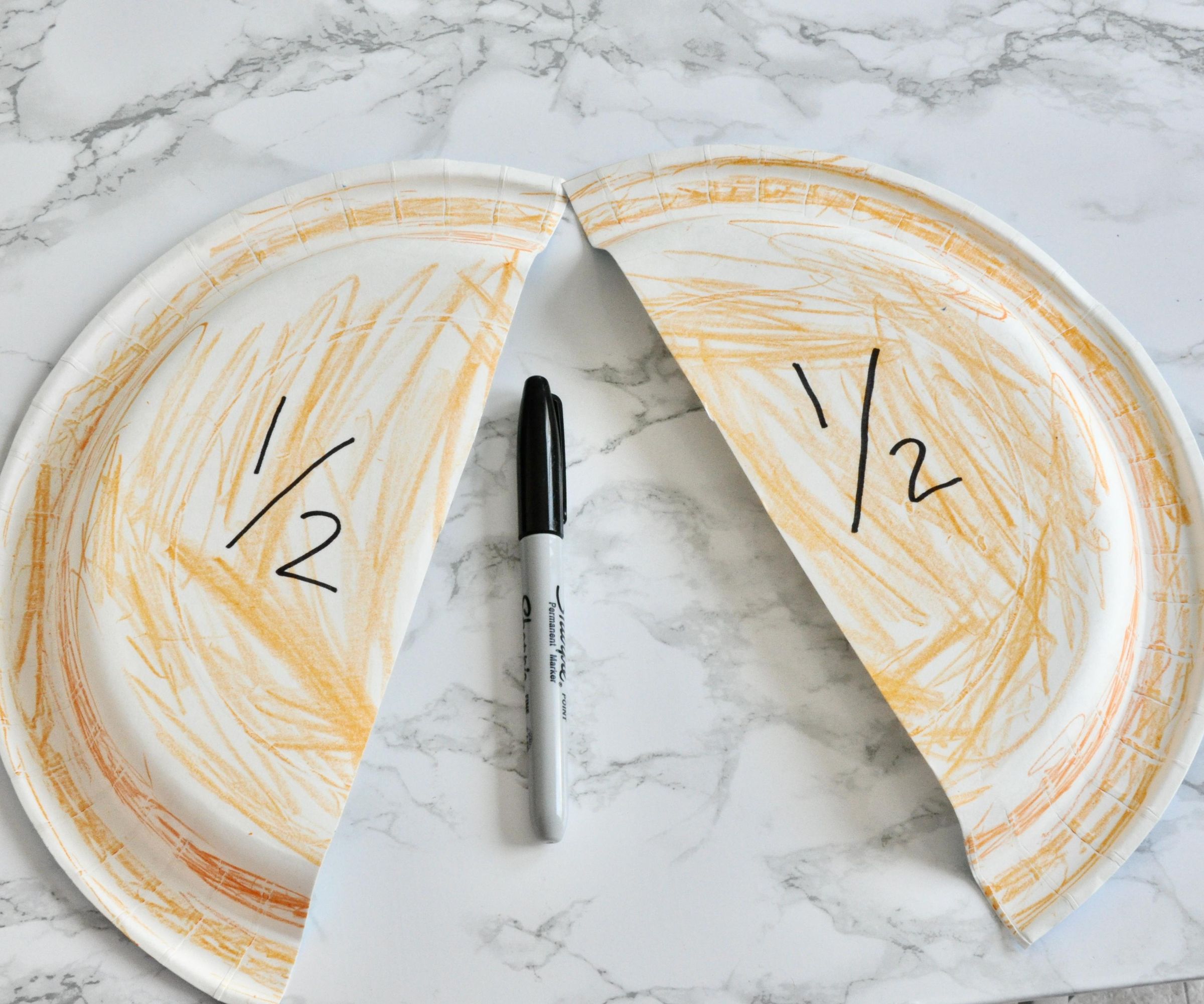 Paper Plate Fractions - Math Manipulative : 8 Steps (with Pictures ...