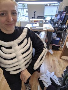 Skeleton Sweatsuit Halloween Costume : 7 Steps (with Pictures ...