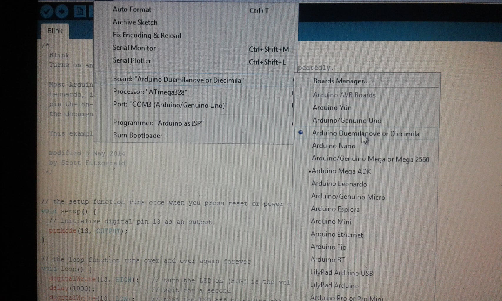 Program Atmega 328 Using Arduino Arduino As Isp 5 Steps With Pictures Instructables