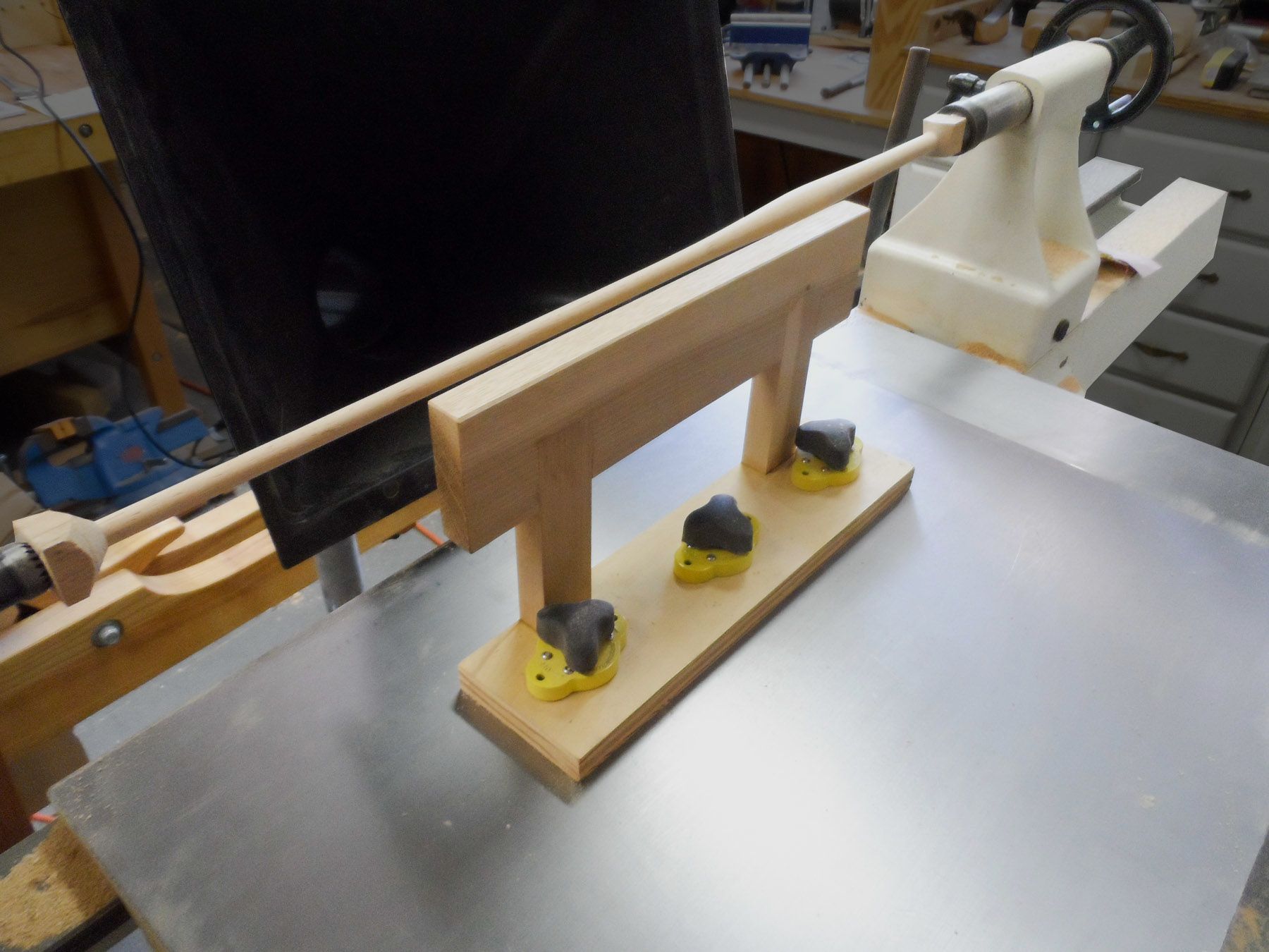 Wood Lathe Duplicator With Angle Grinder : 11 Steps (with Pictures ...