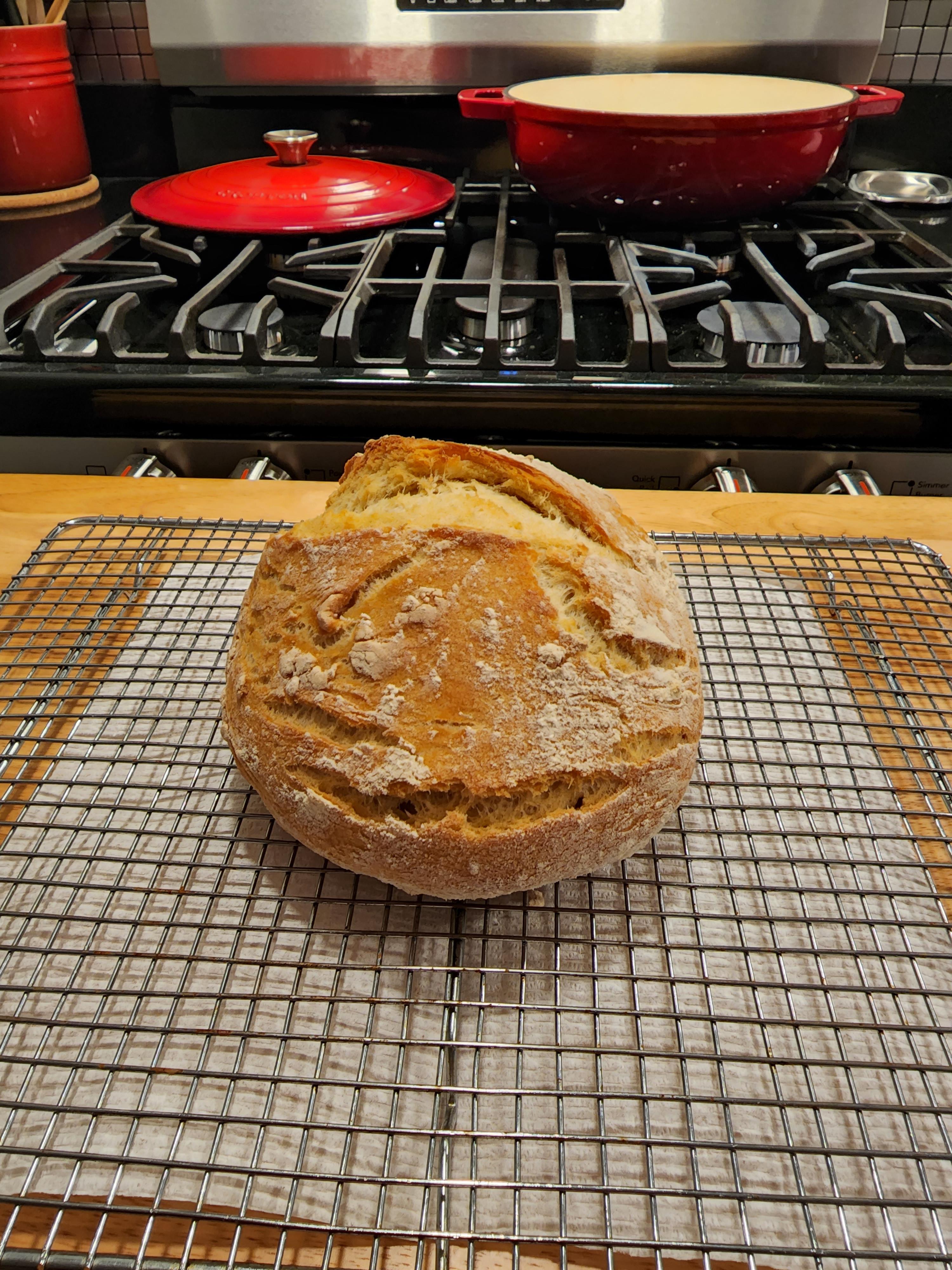 Lazy Man Bread | 4 Ingredients Bread Recipe | No Knead | No Machine ...