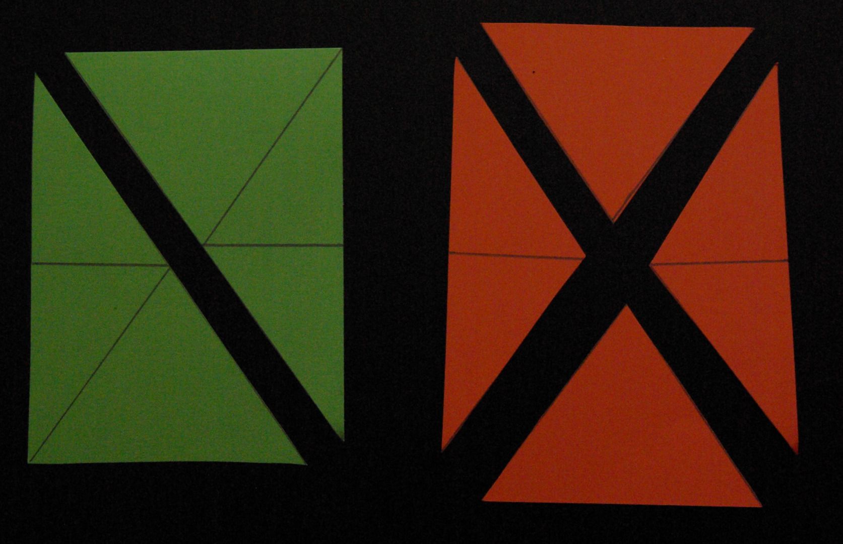 A Method for Making a Cardboard Cube Showing Its Six Diagonal Planes of ...