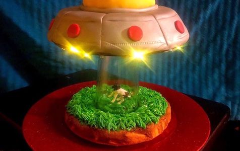 UFO Cow Abduction Cake : 10 Steps (with Pictures) - Instructables