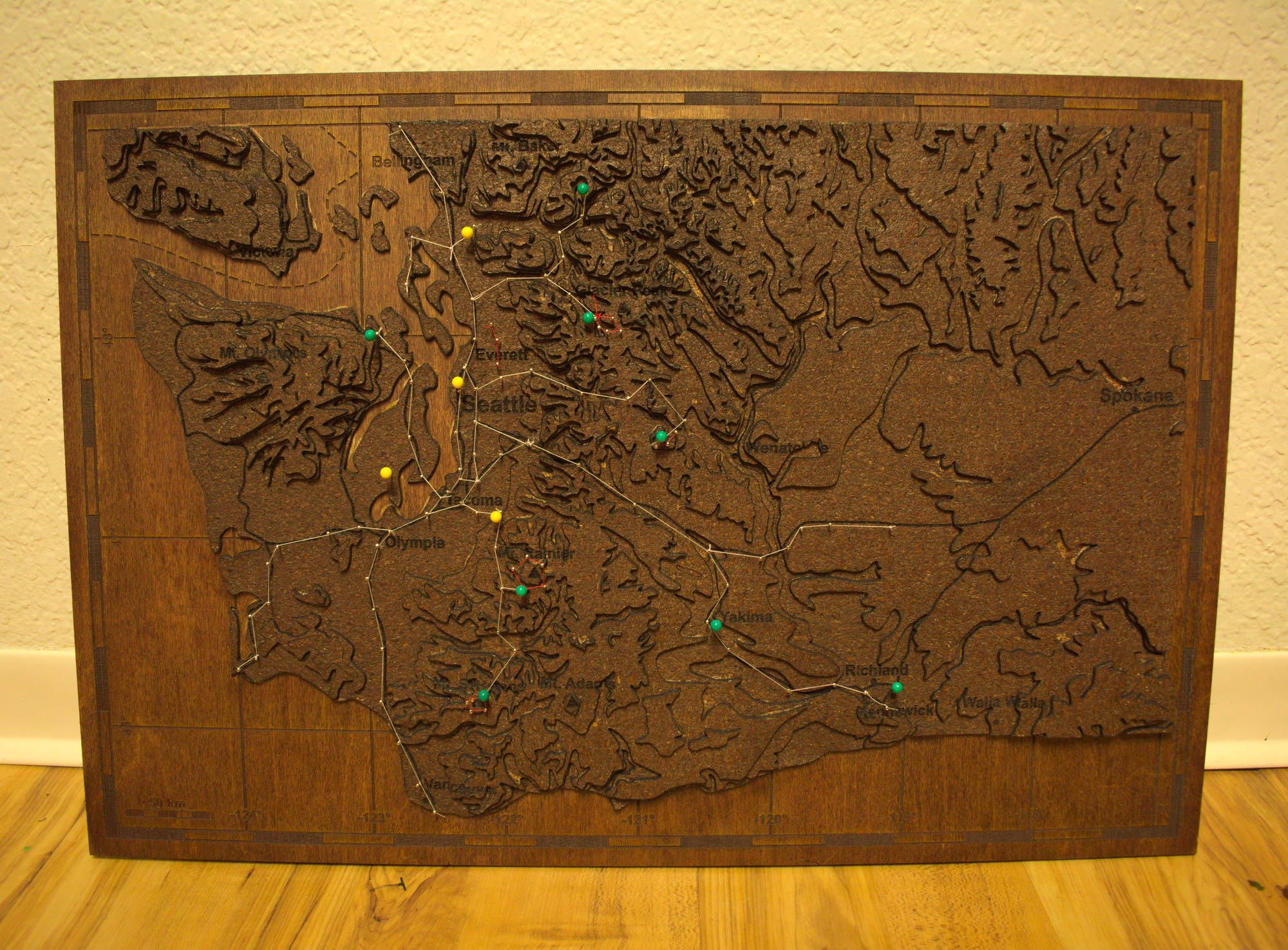 Topographical Push Pin Map : 13 Steps (with Pictures) - Instructables