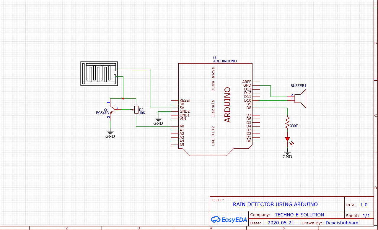 Rain Detector Alarm Using Arduino Uno : 5 Steps - Instructables