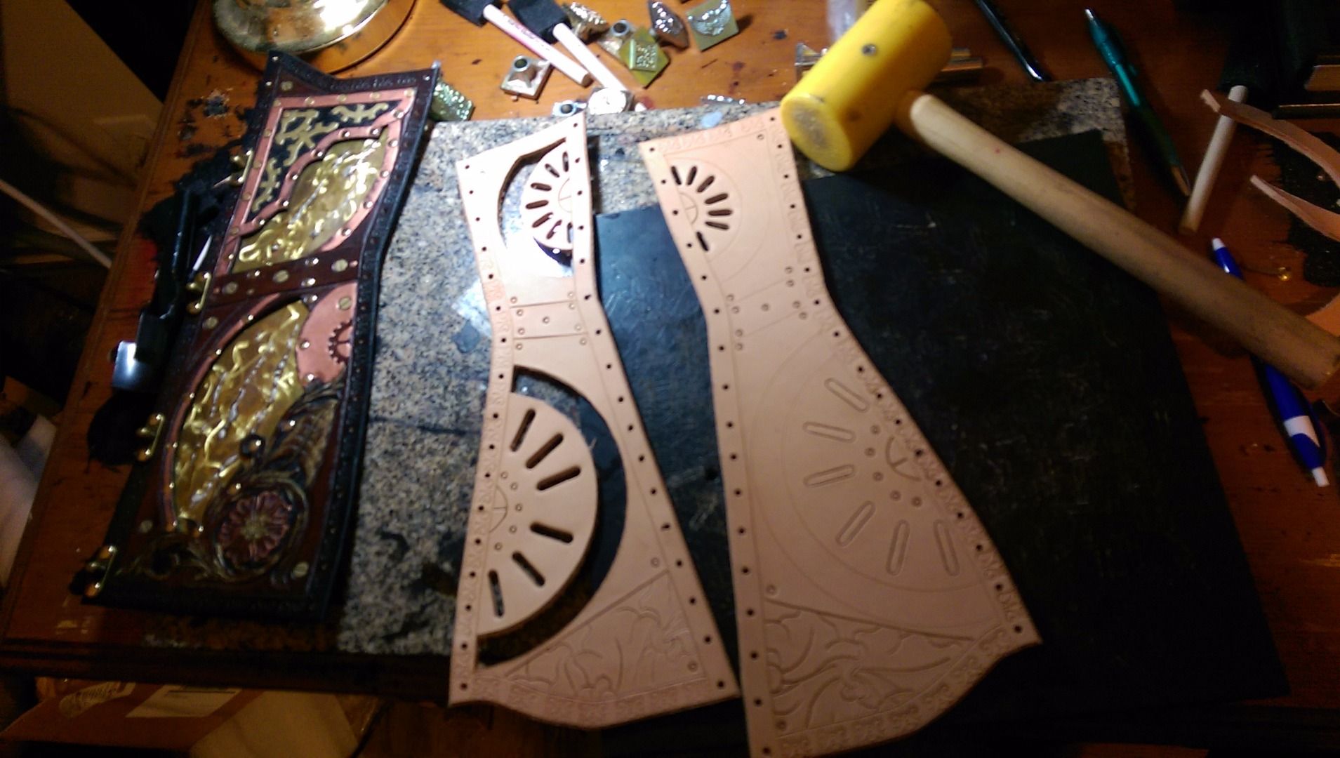 Handmade Steampunk Leather Corset With Brass Inlays and Custom Tooling ...