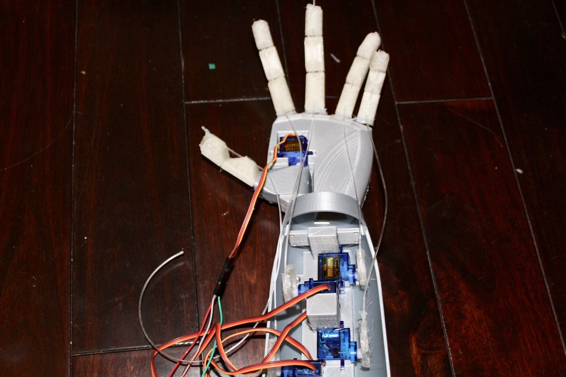 3D Printed Robotic Hand With Bluetooth Control : 18 Steps (with ...
