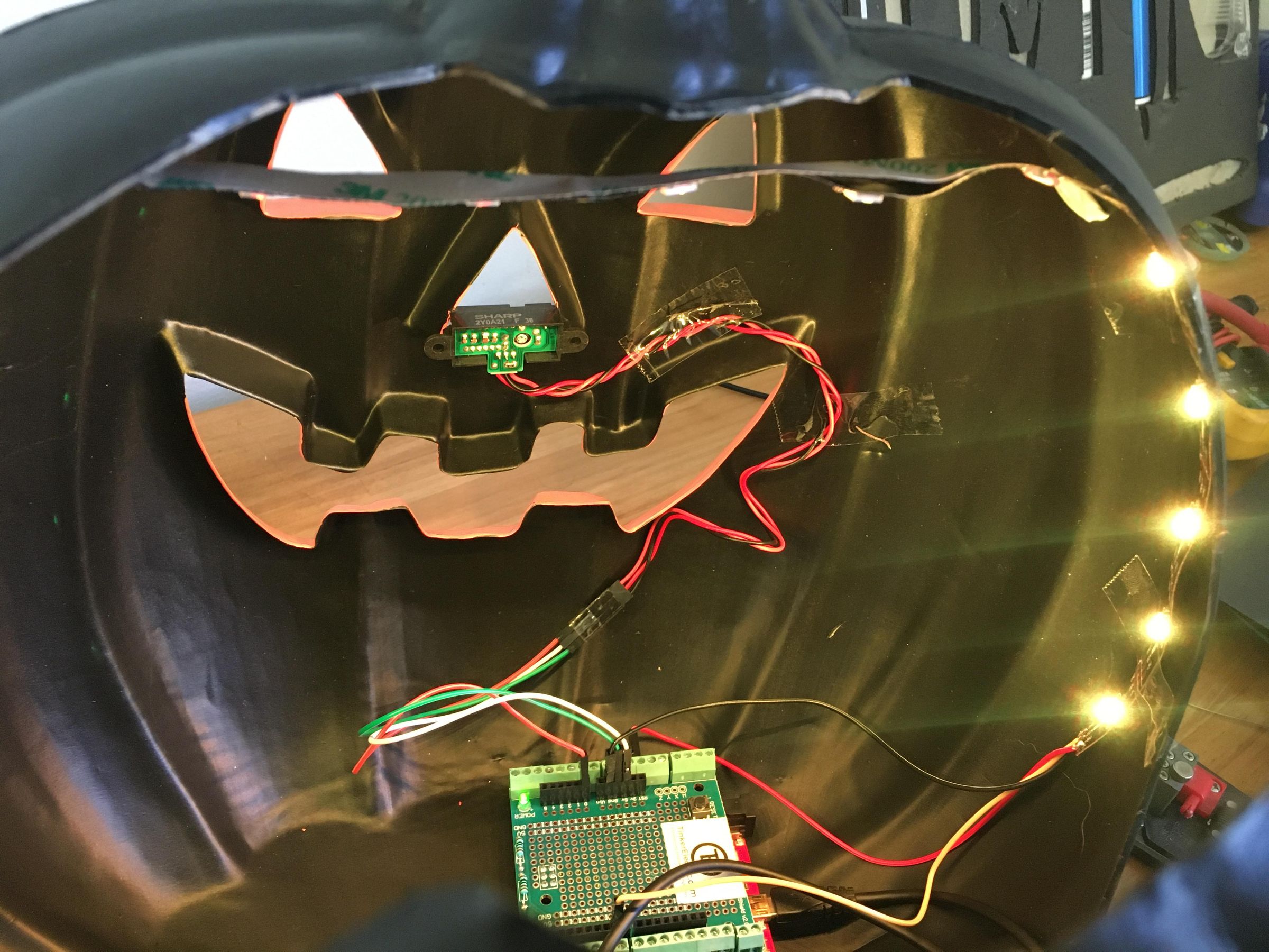 Interactive Jack-o-lantern (sees You, Taunts and Changes Colour): Use Electronics to Scare Your ...