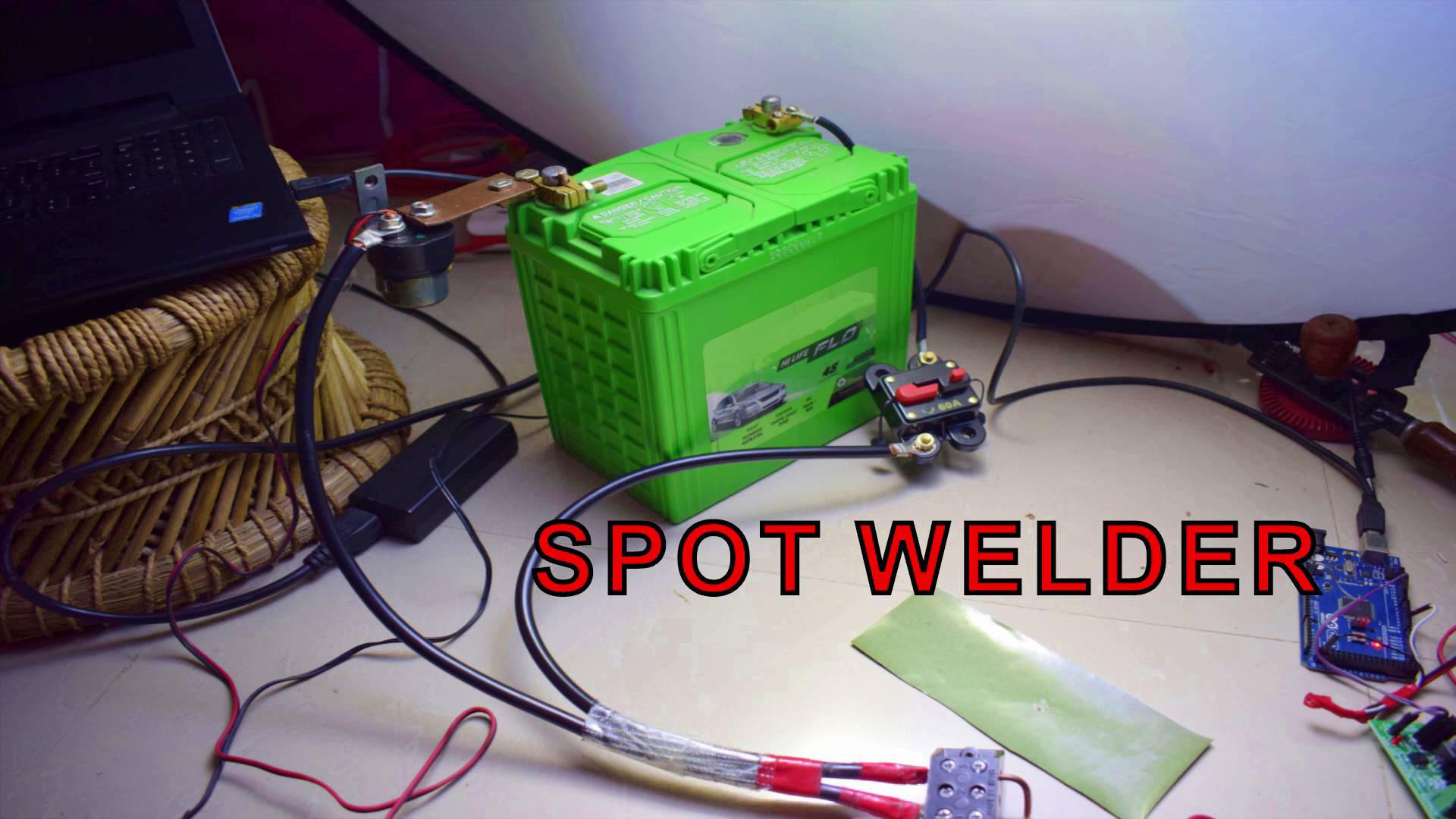 Simple Spot Welder Using Car Battery for Building Lithium Ion Battery ...