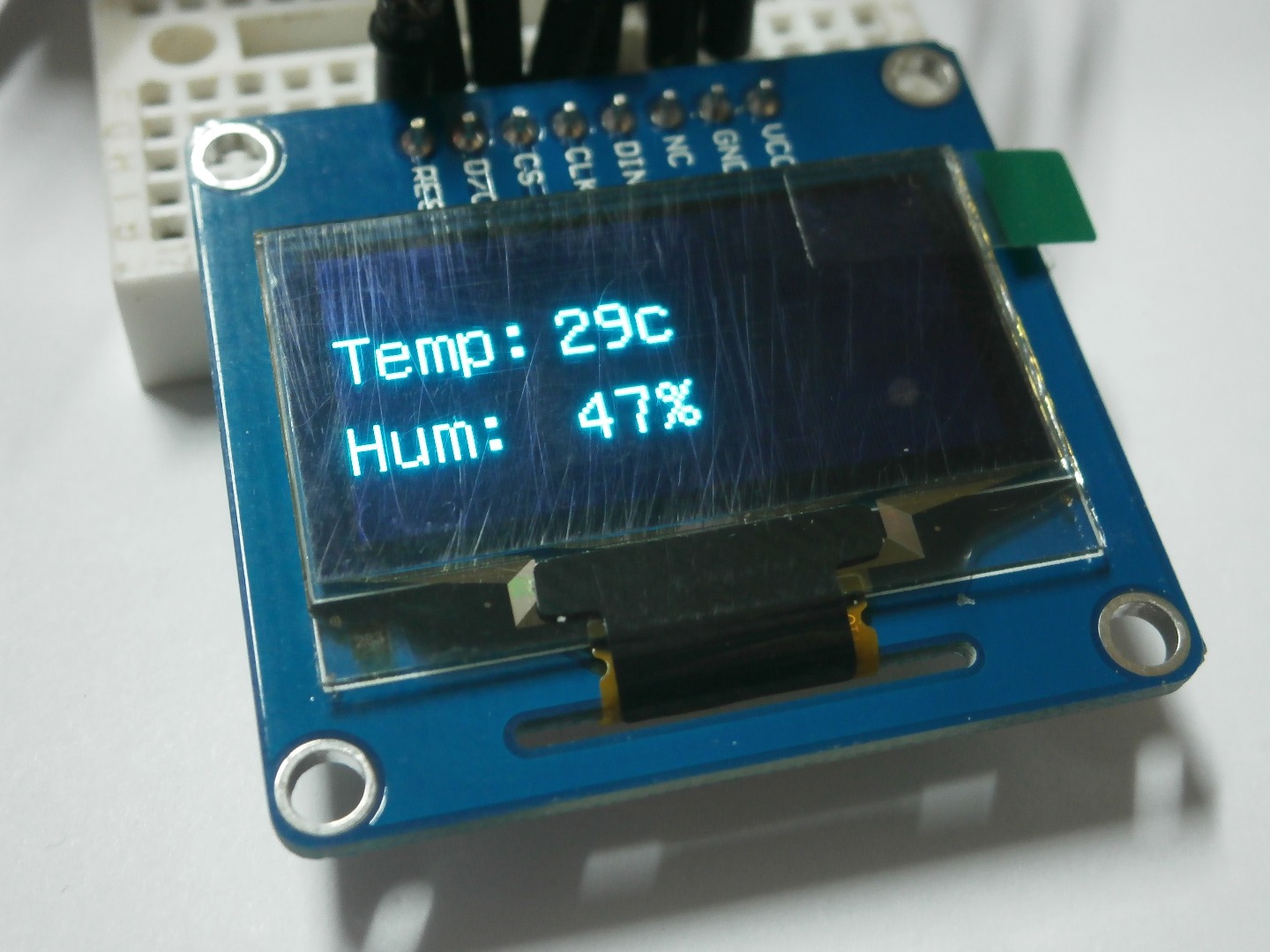 Arduino OLED Thermometer and Hygrometer With DHT11 for Beginners : 6 ...