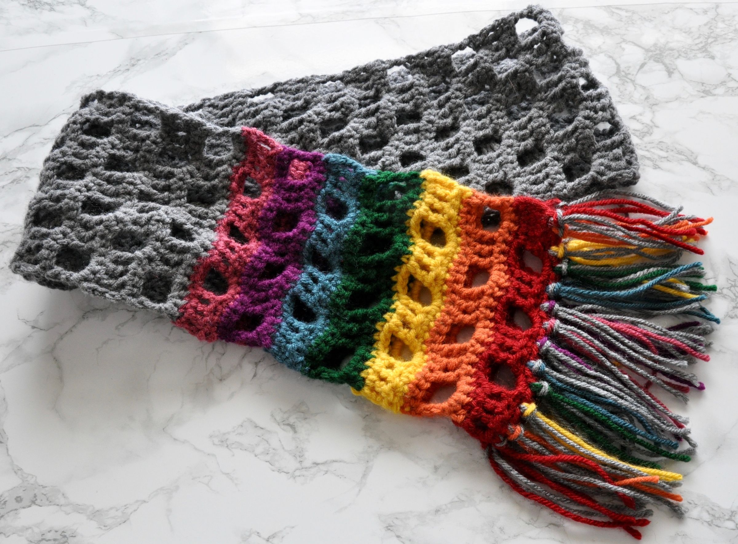 Rainbow Ends Crochet Scarf : 10 Steps (with Pictures) - Instructables
