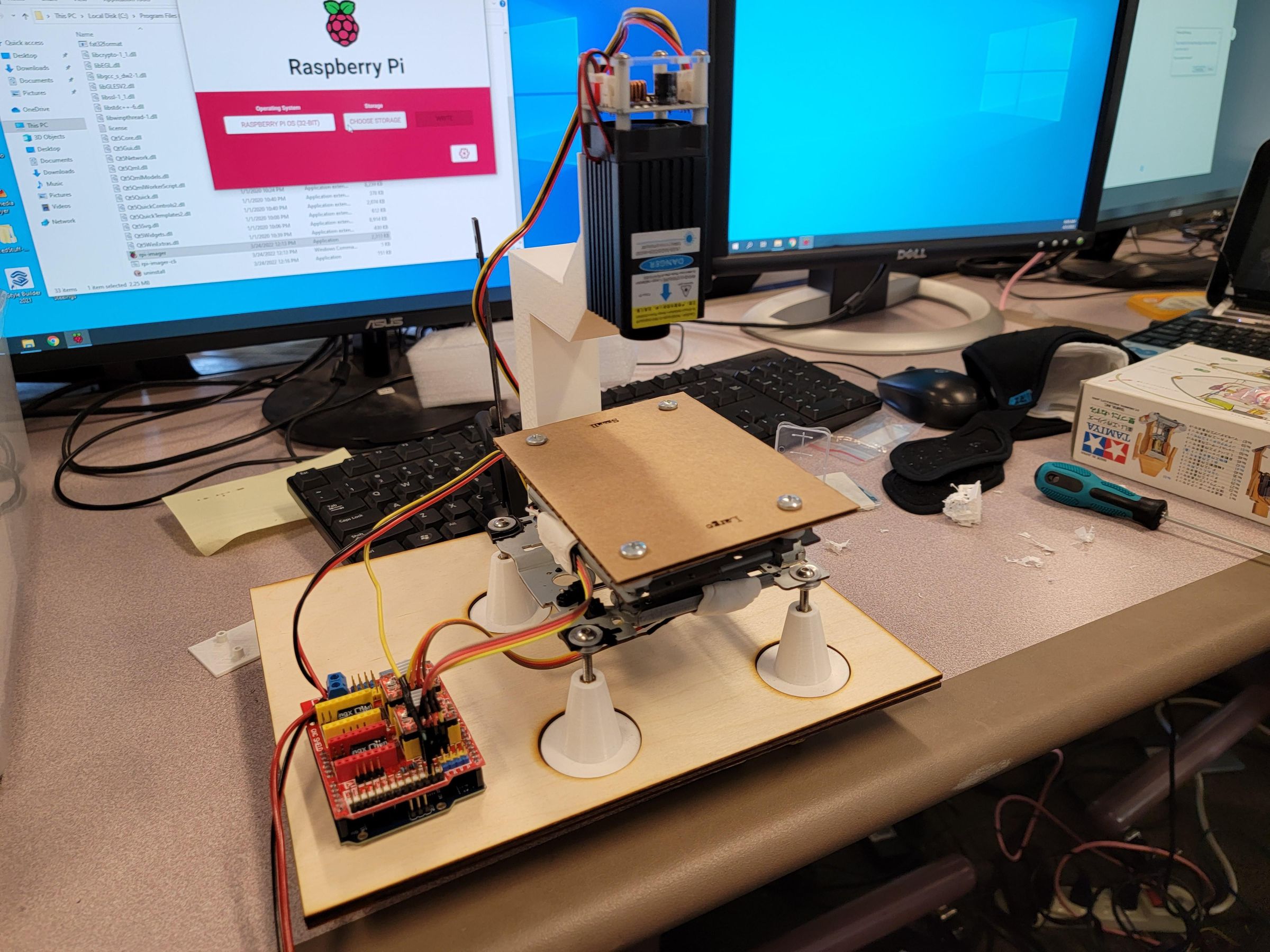 Laser Engraver Made With Repurposed CD/DVD Computer Drives : 10 Steps ...