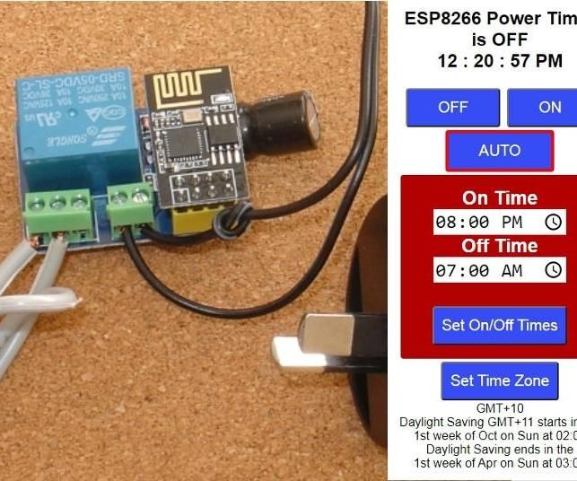 ESP-01 Timer Switch TZ/DST Updateable Without Reprogramming : 10 Steps ...