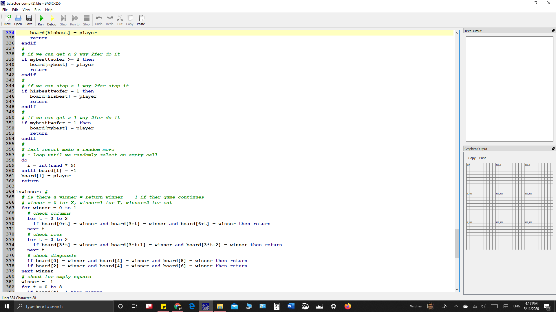 Creating Tic Tac Toe in BASIC256 - Instructables