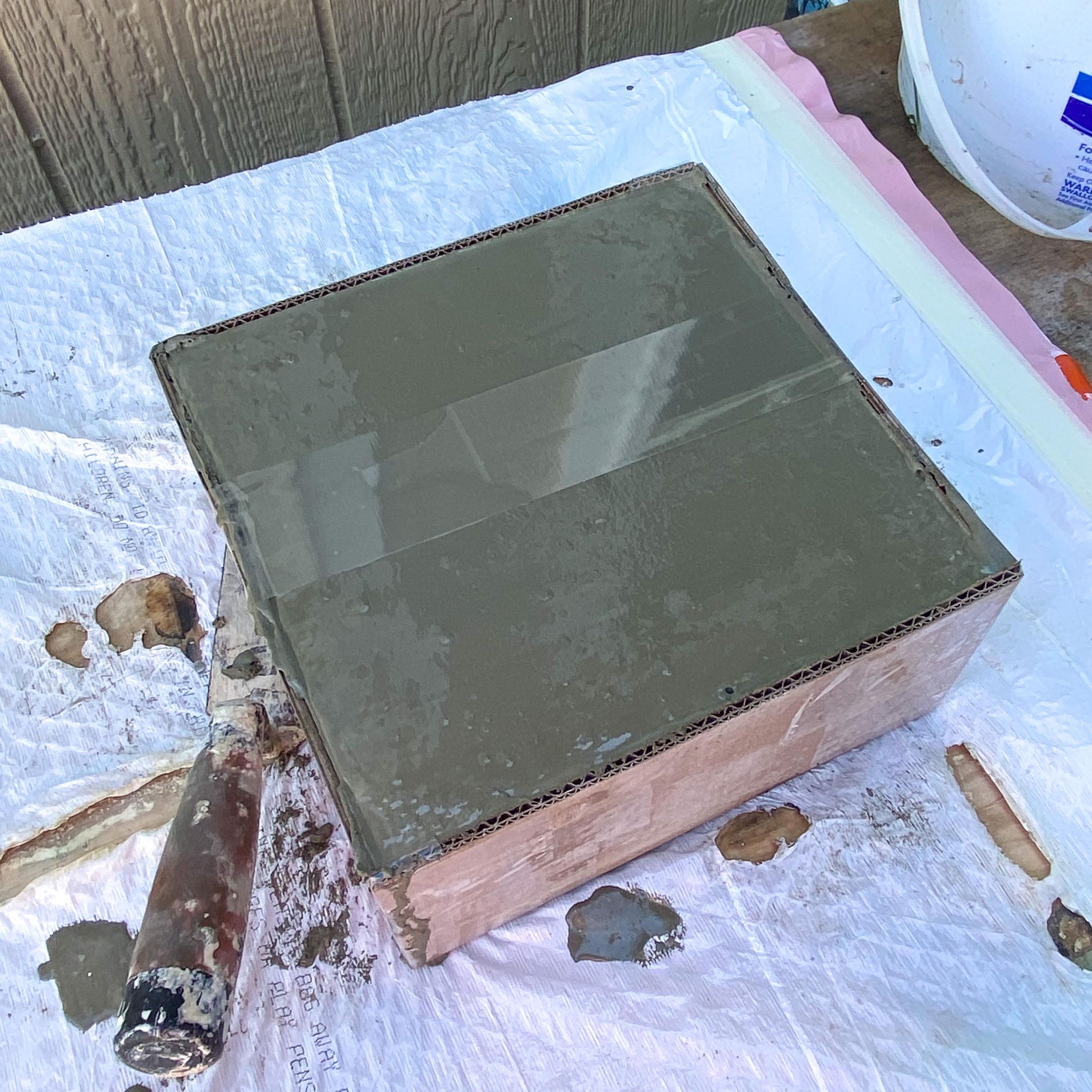 Cement Shadow Box Made Using PVC Pipe and Cardboard : 6 Steps (with ...