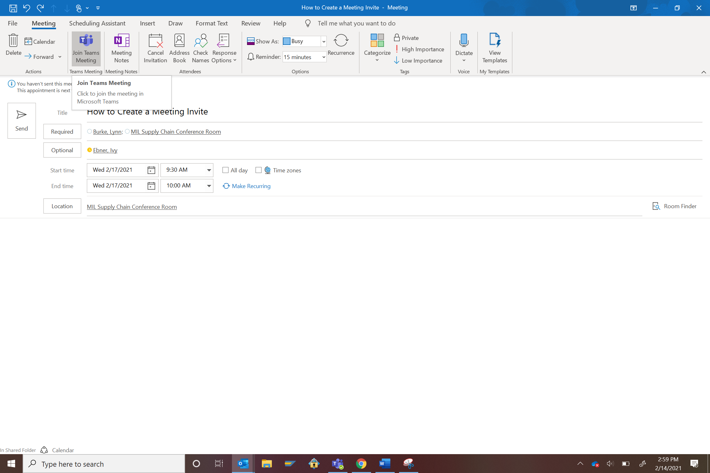 Creating a Meeting in Microsoft Outlook : 13 Steps - Instructables