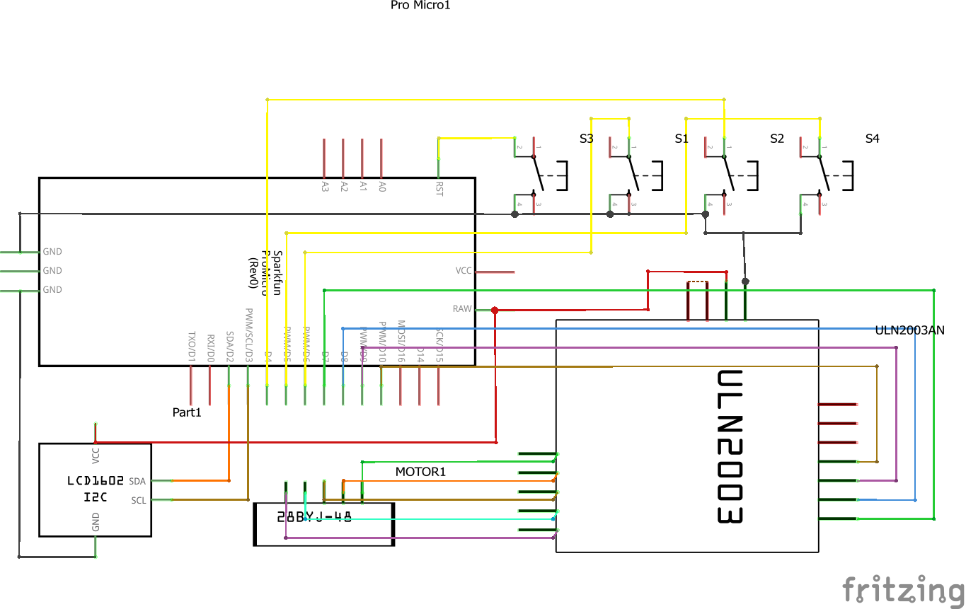 How to Use 28BYJ-48 Stepper Motor With 3 Push Buttons : 5 Steps ...