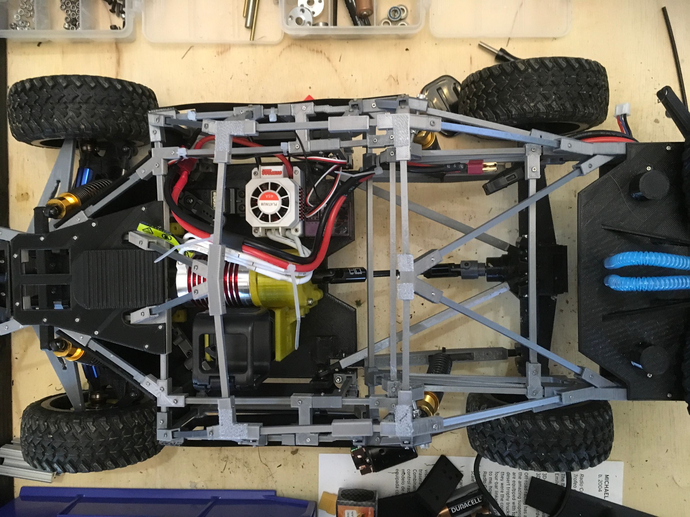 3D Printed 1/10 Remote Controlled Trophy Truck | Scale RC Suspension ...