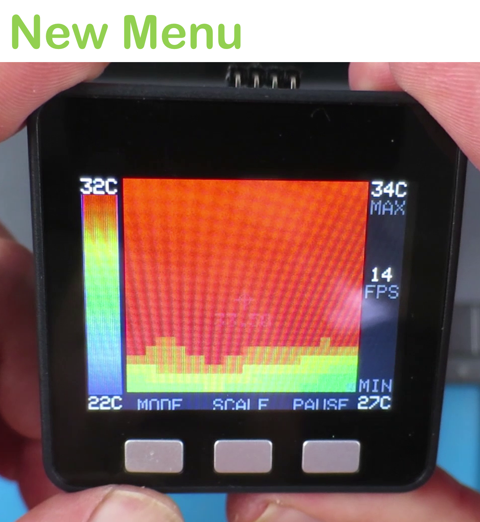 M5Stack IR Thermal Camera Using AMG8833 Infrared Array Imaging Sensor ...