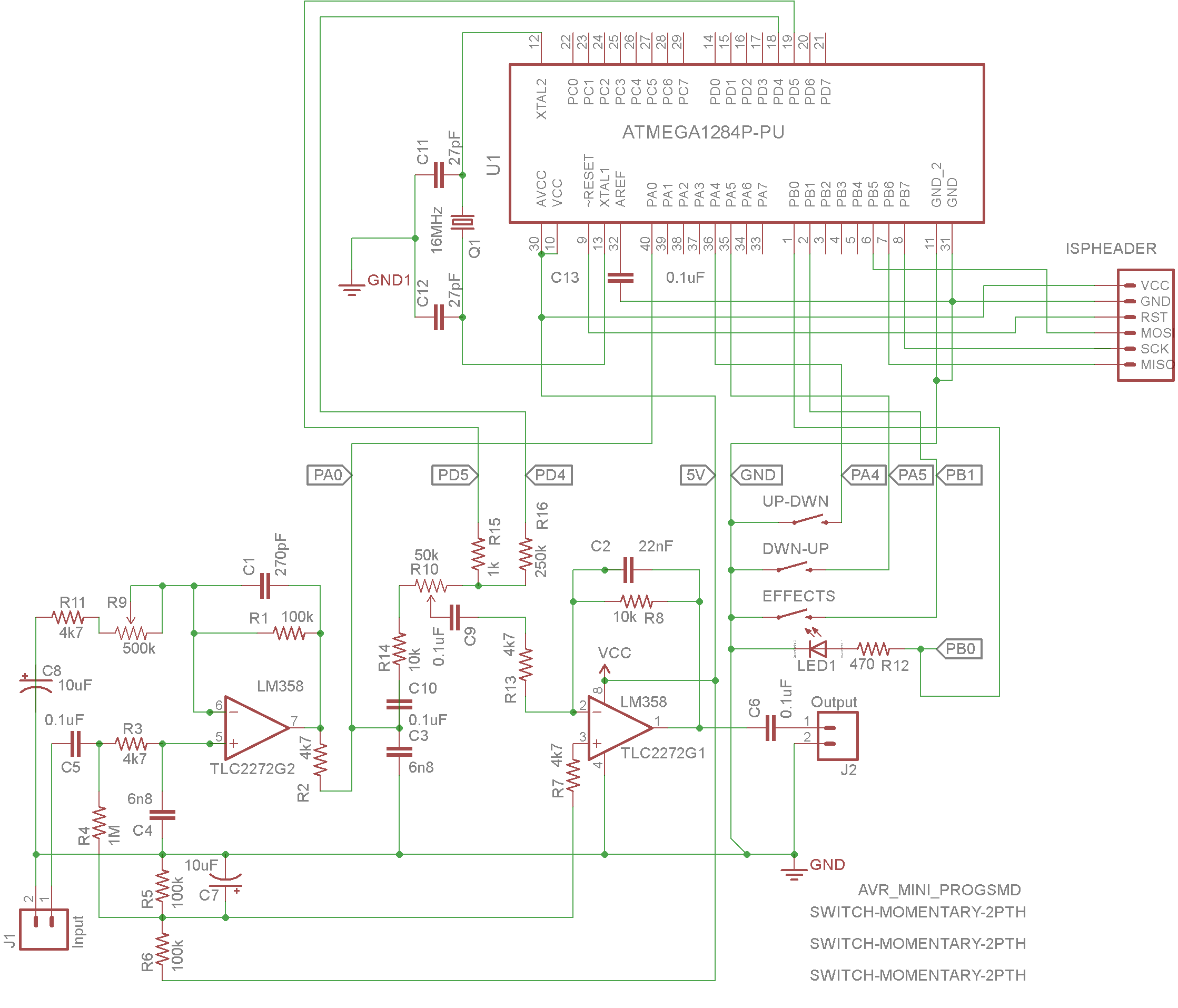 ATMega1284P Guitar and Music Effects Pedal : 6 Steps (with Pictures ...